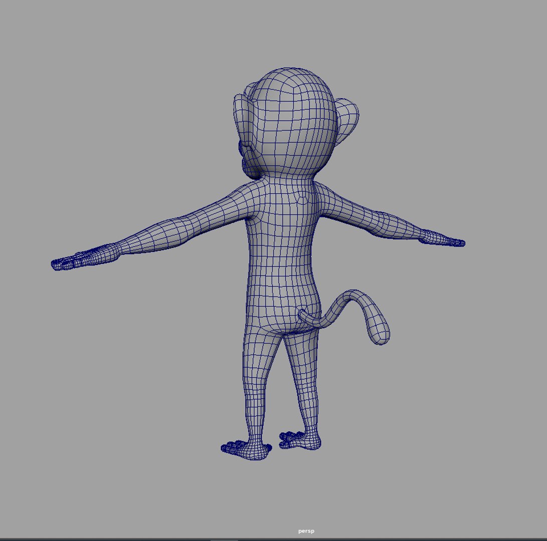 Monkey cartoon character 3D model - TurboSquid 1485592