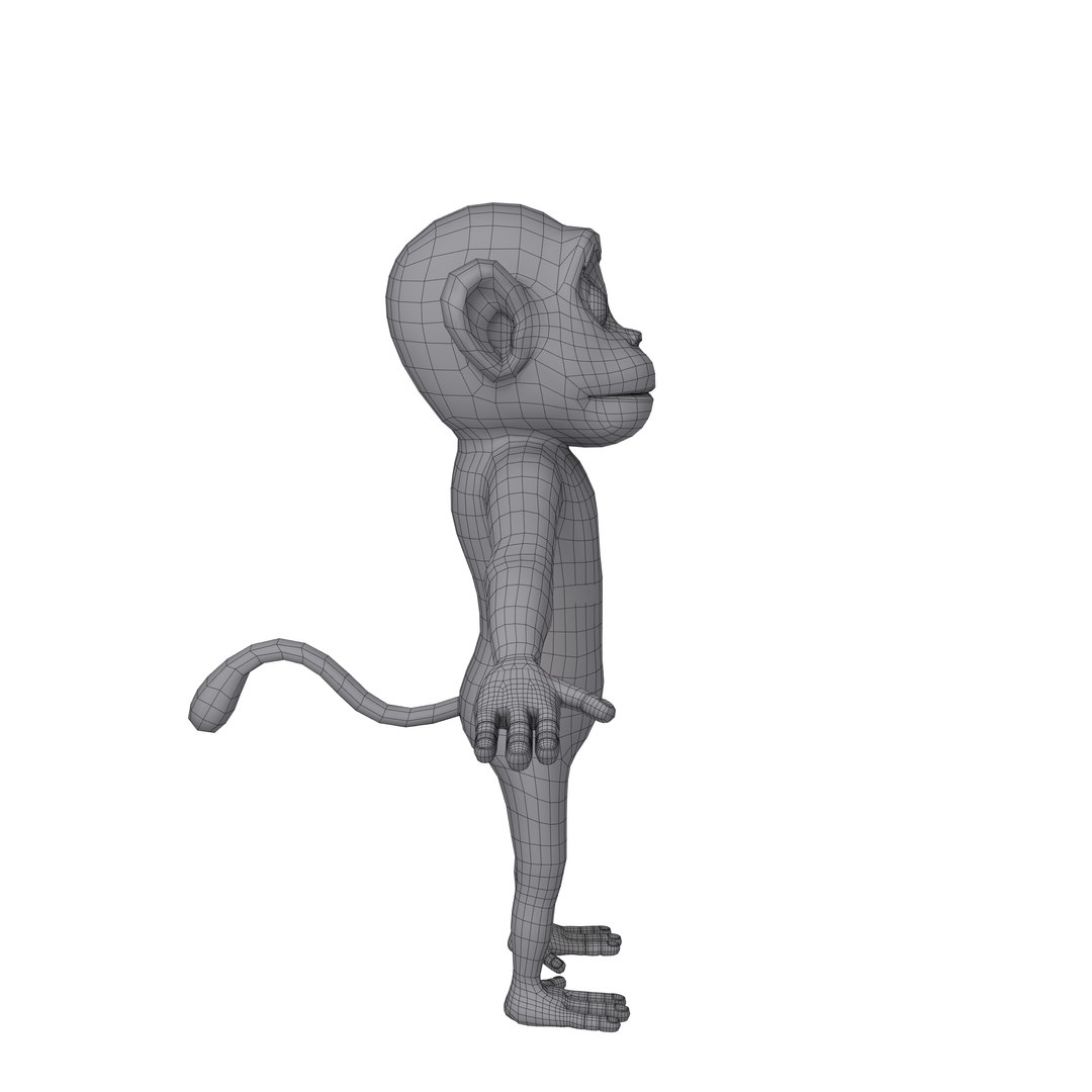 Monkey cartoon character 3D model - TurboSquid 1485592