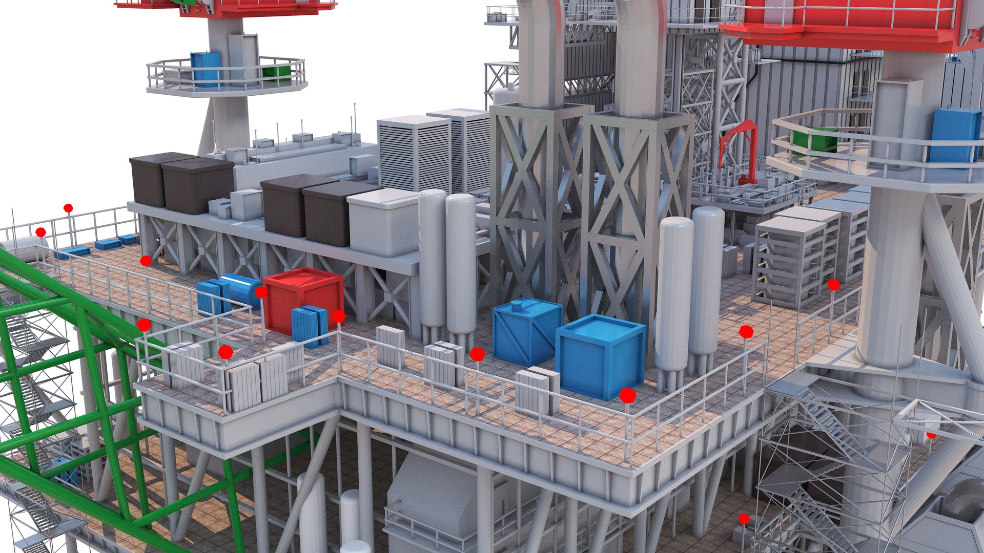 Offshore Oil Rig 3D - TurboSquid 2270825