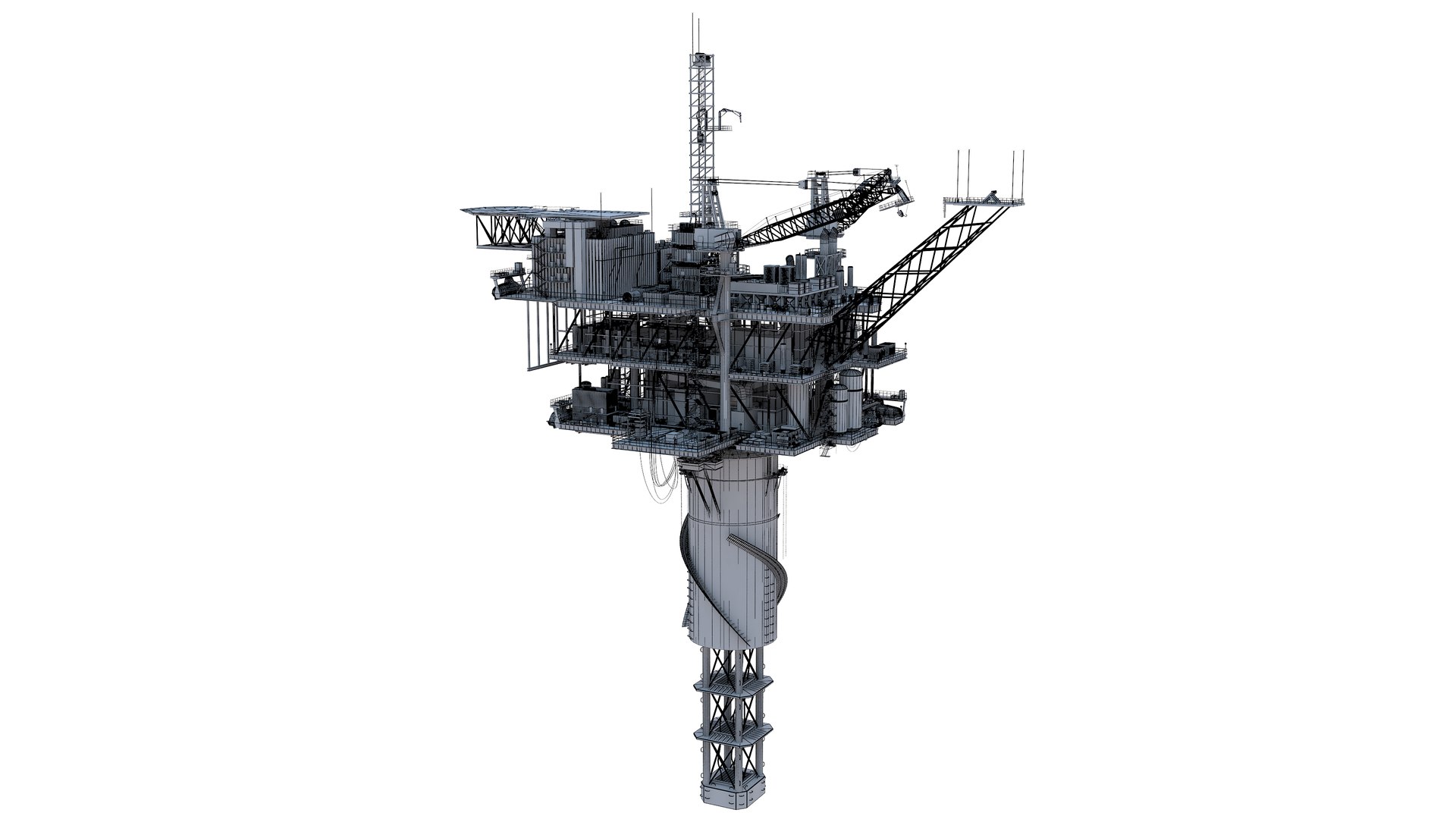 Offshore Oil Rig 3D - TurboSquid 2270825