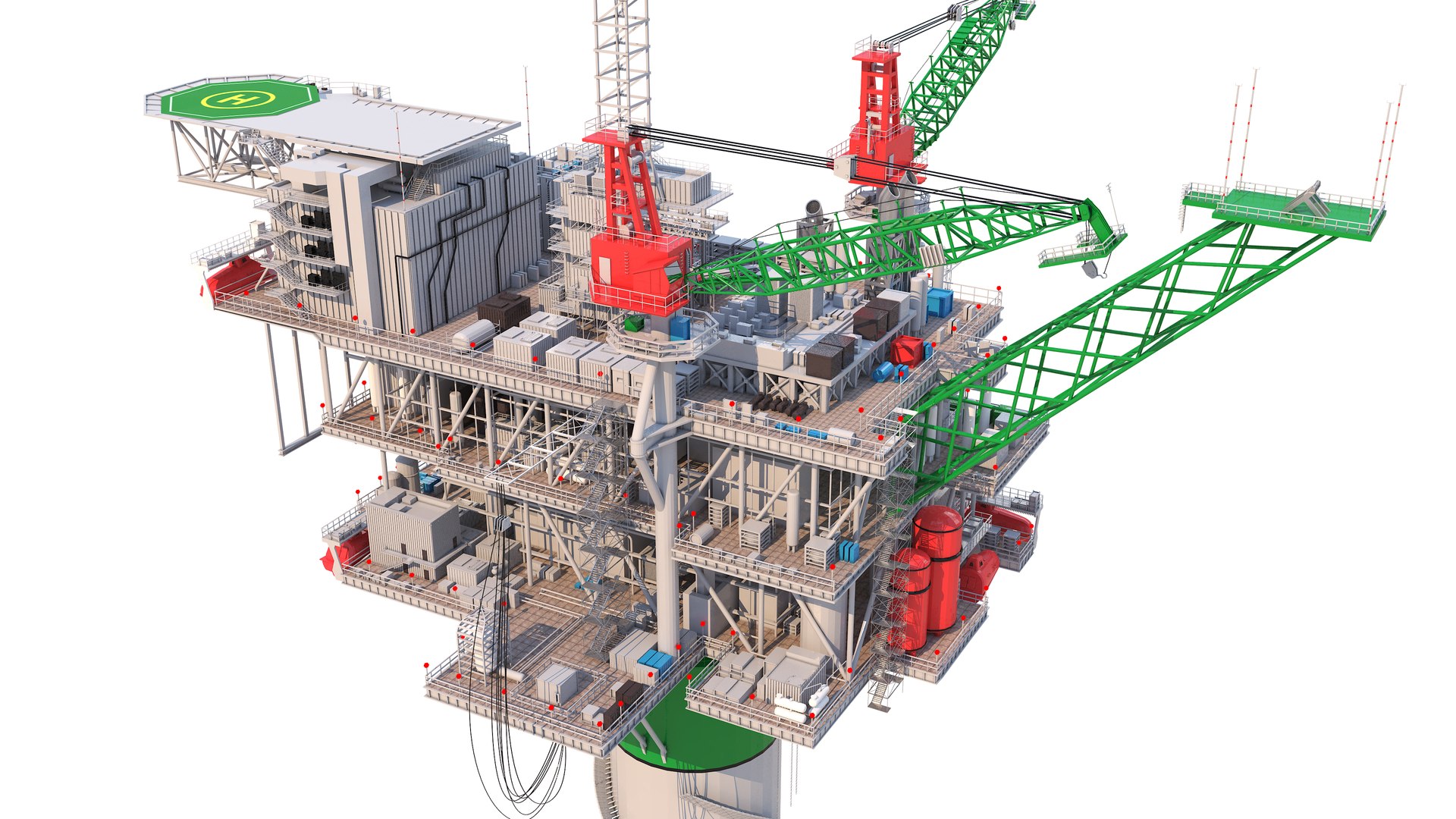 Offshore Oil Rig 3D - TurboSquid 2270825