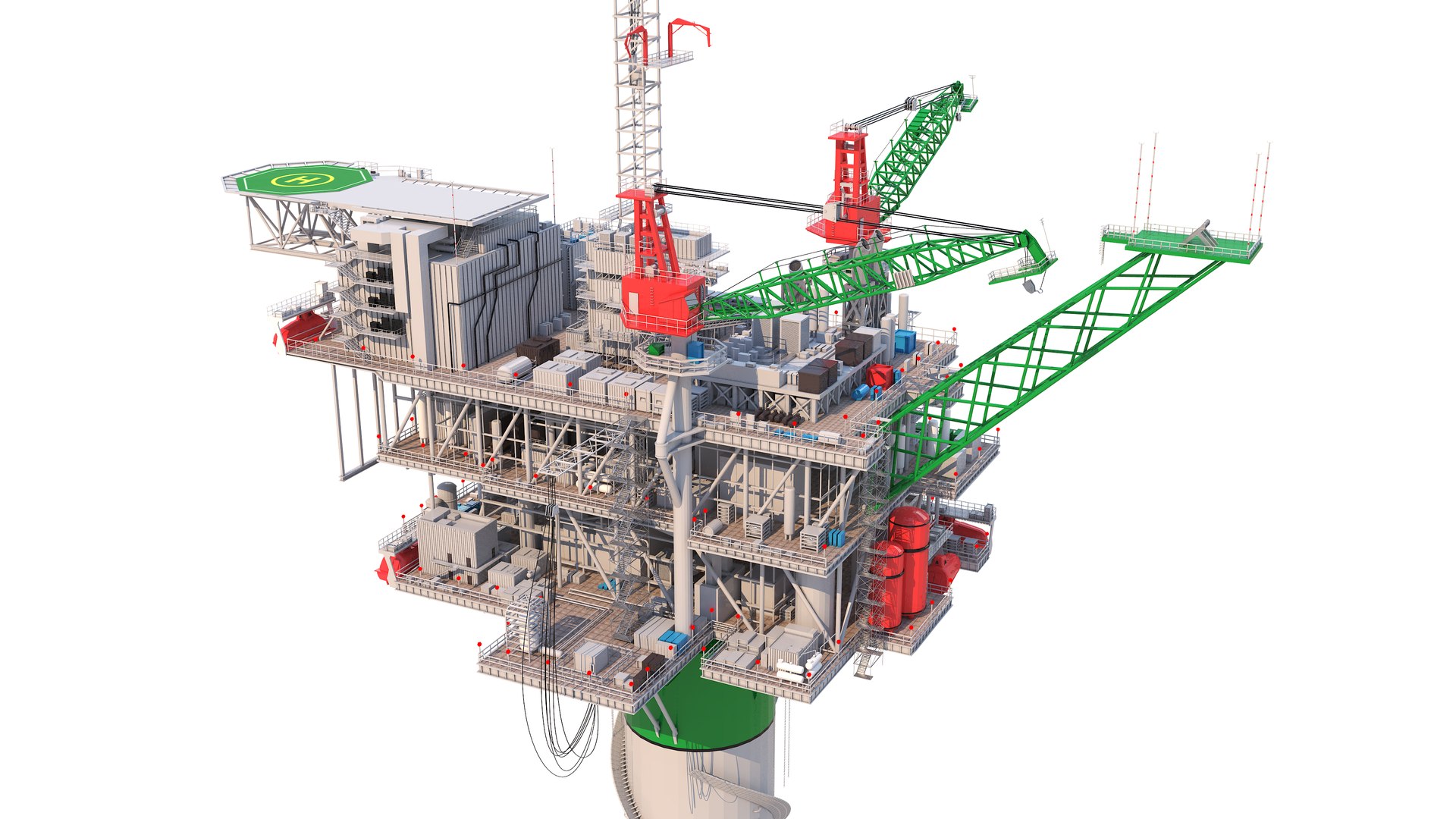 Offshore Oil Rig 3D - TurboSquid 2270825