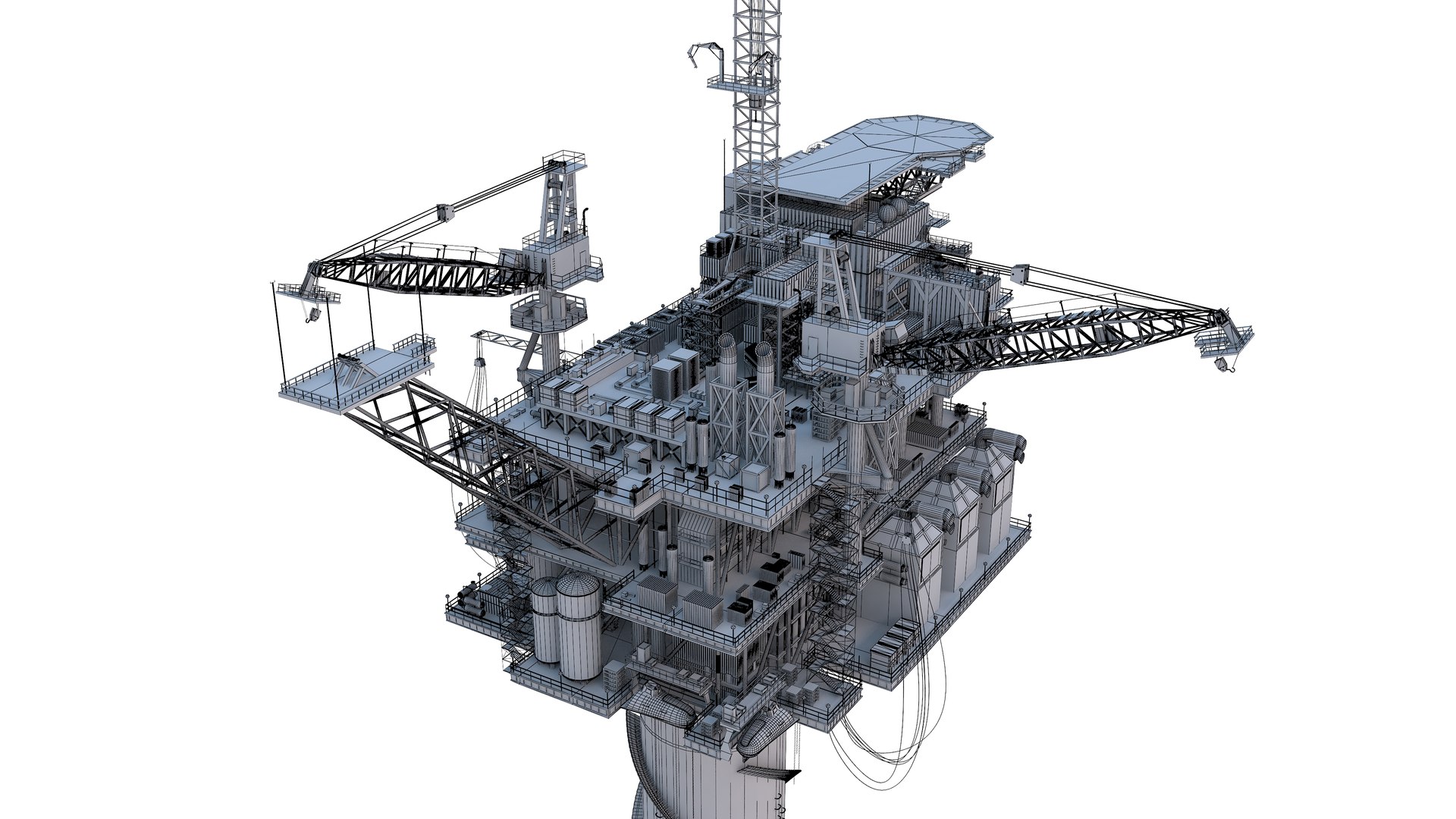 Offshore Oil Rig 3D - TurboSquid 2270825