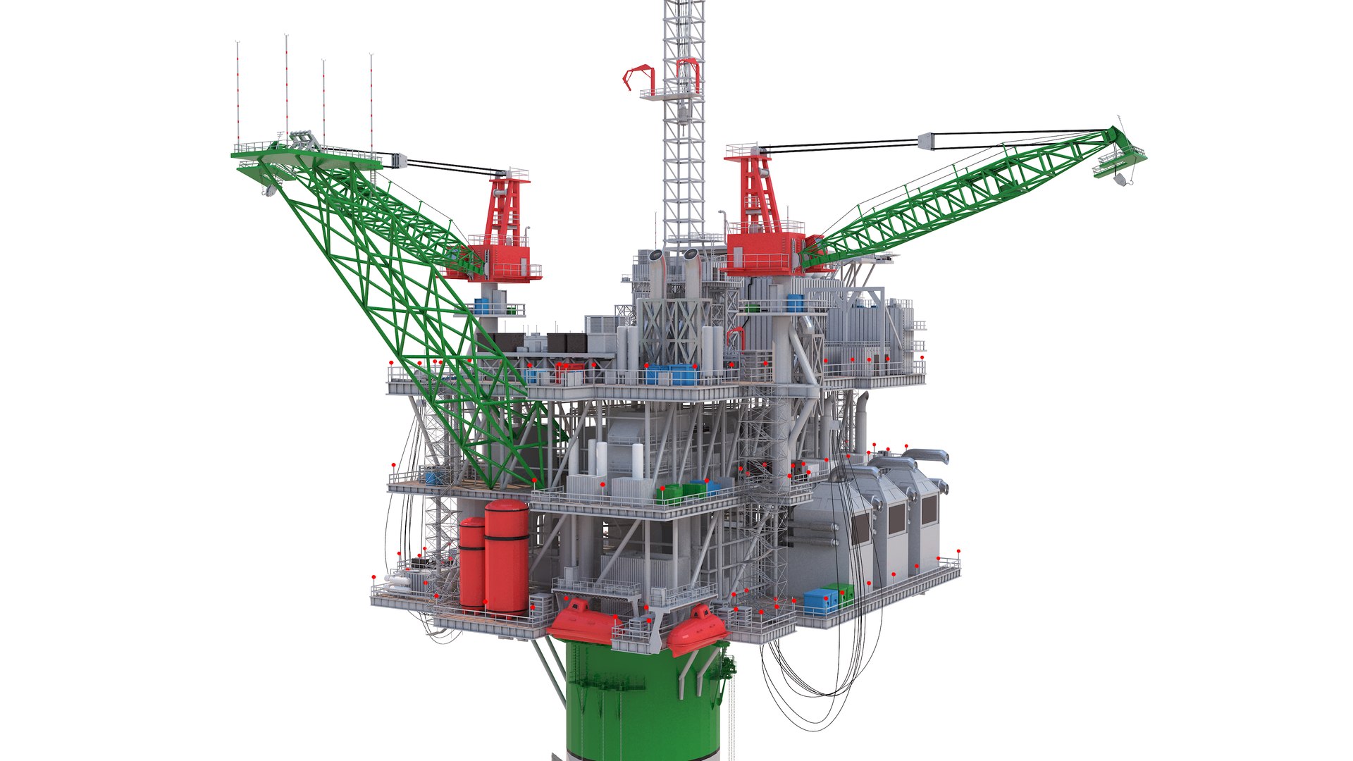 Offshore Oil Rig 3D - TurboSquid 2270825