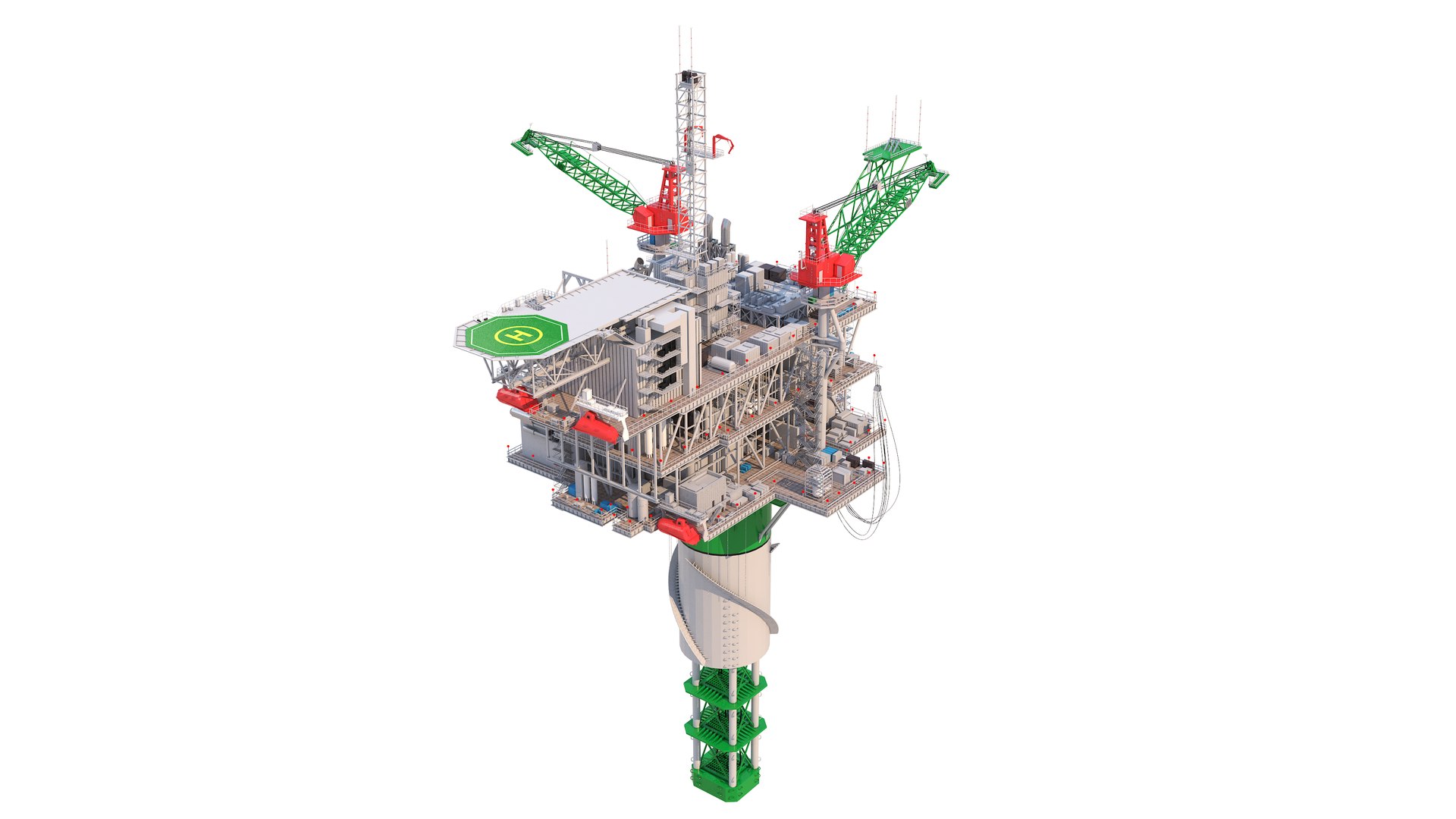 Offshore Oil Rig 3D - TurboSquid 2270825