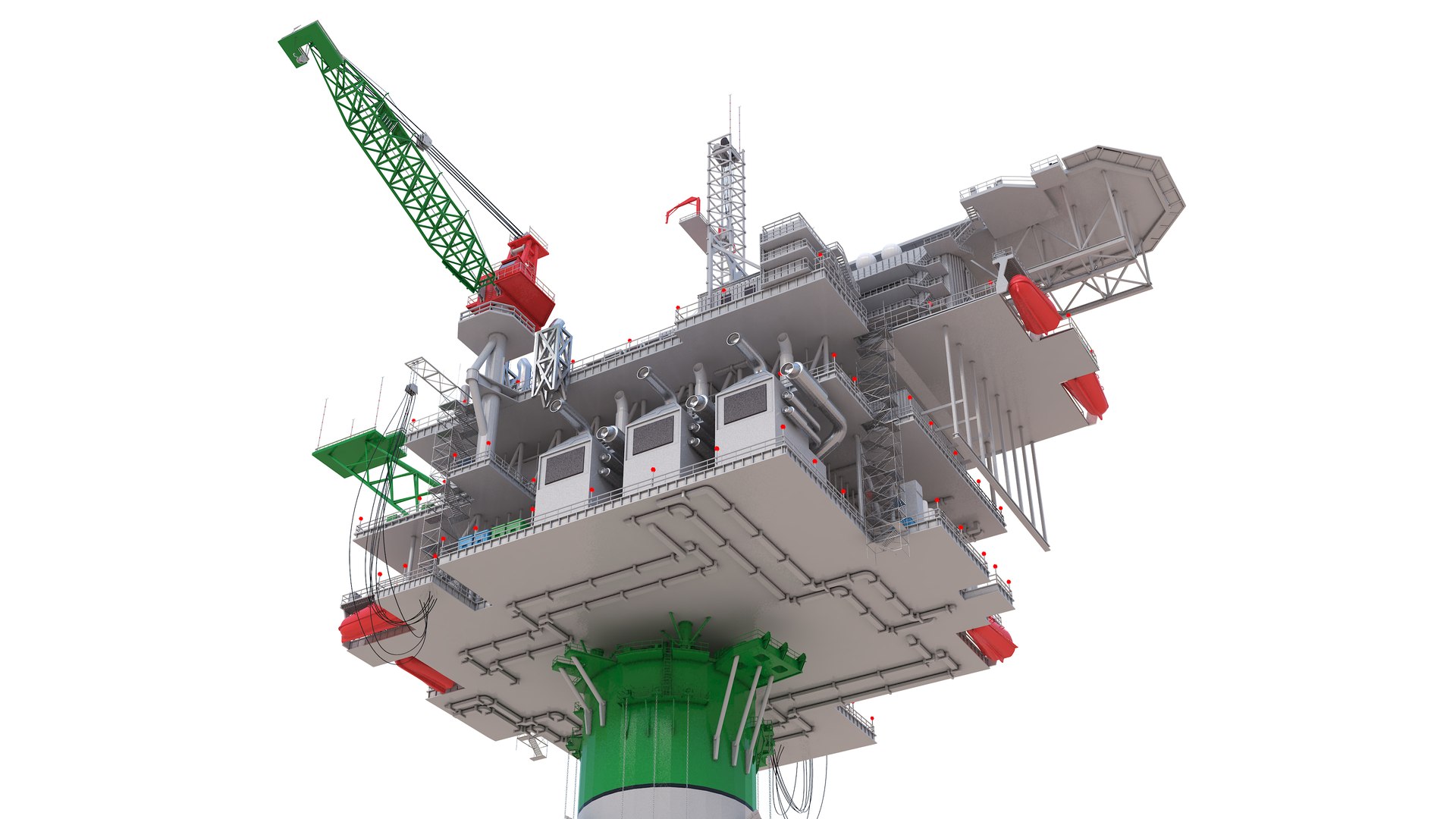 Offshore Oil Rig 3D - TurboSquid 2270825