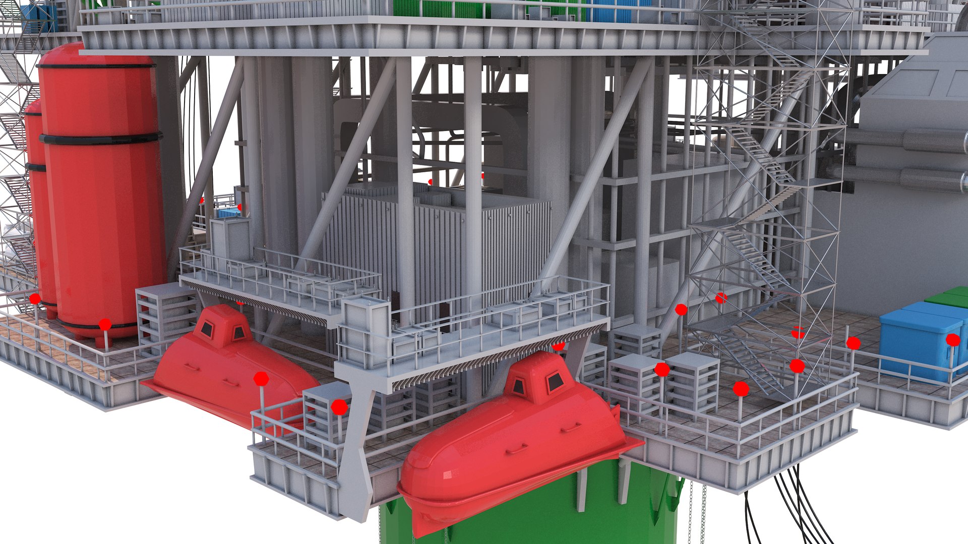 Offshore Oil Rig 3D - TurboSquid 2270825