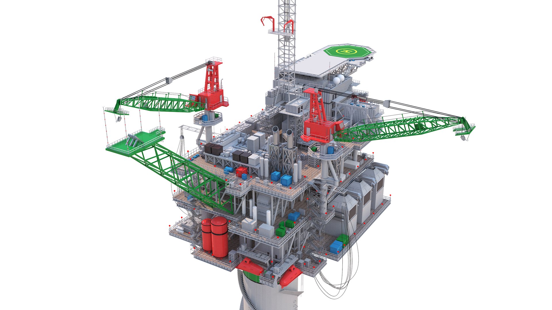 Offshore Oil Rig 3D - TurboSquid 2270825