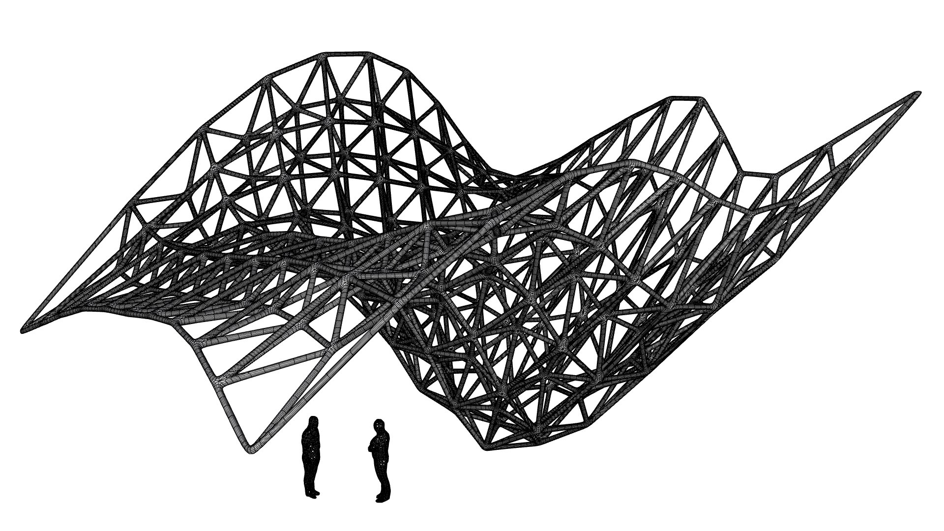 3D Model Parametric Steel Frame Canopies Set-01 - TurboSquid 2421382