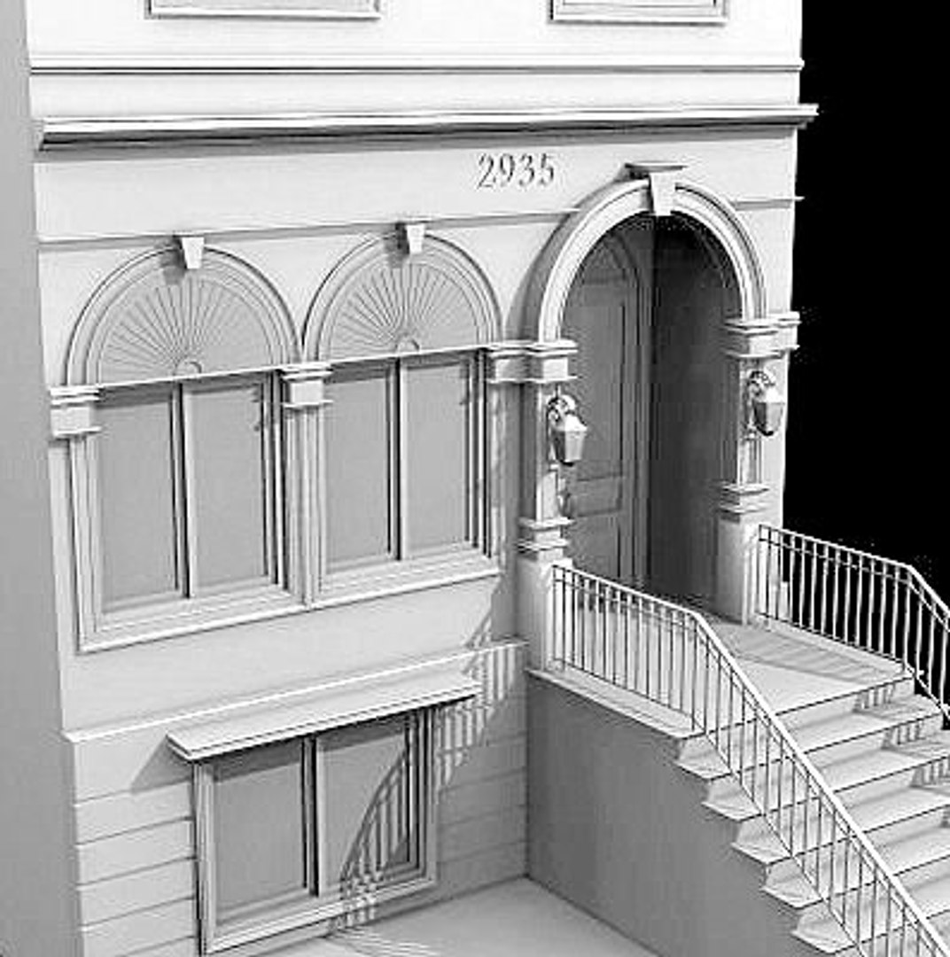 Chicago Brownstone 3d Max