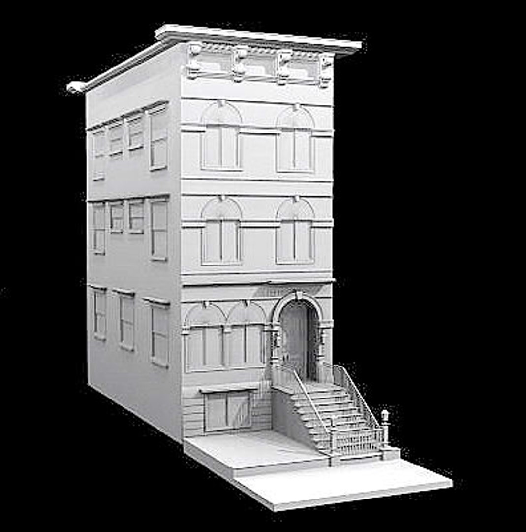 Chicago Brownstone 3d Max