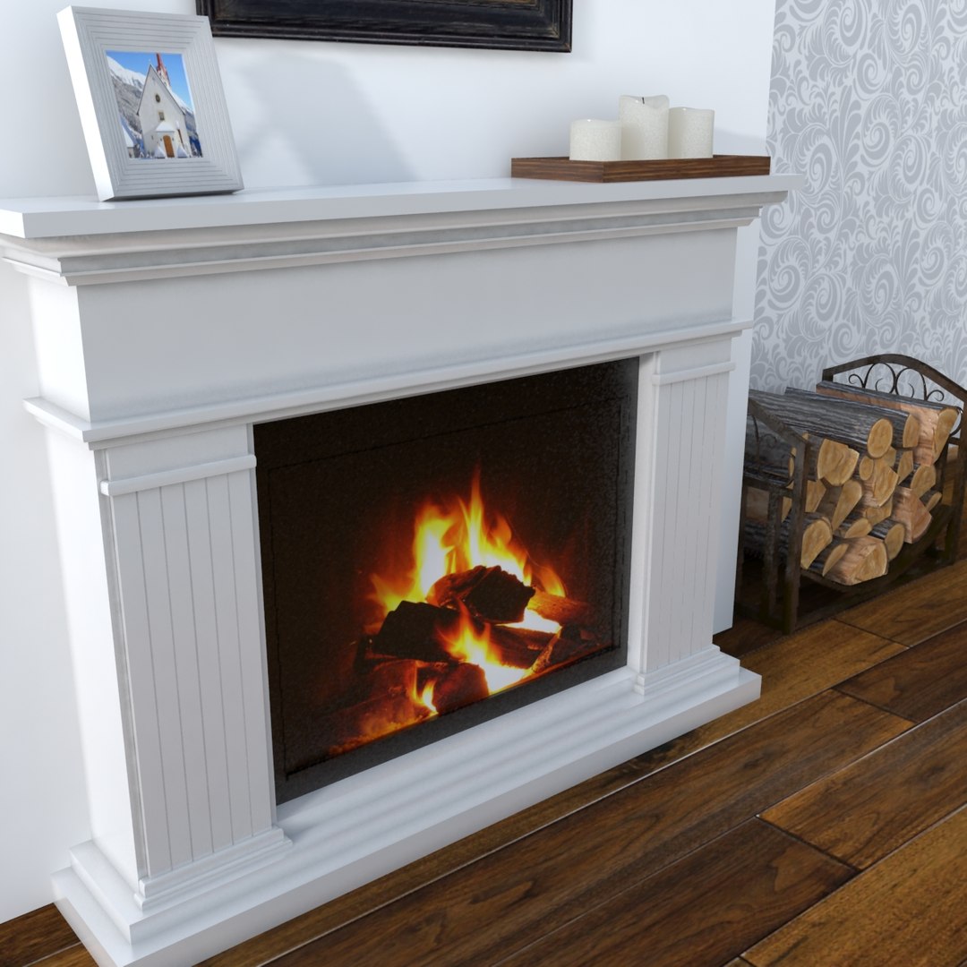 Realistic Fireplace 3d 3ds