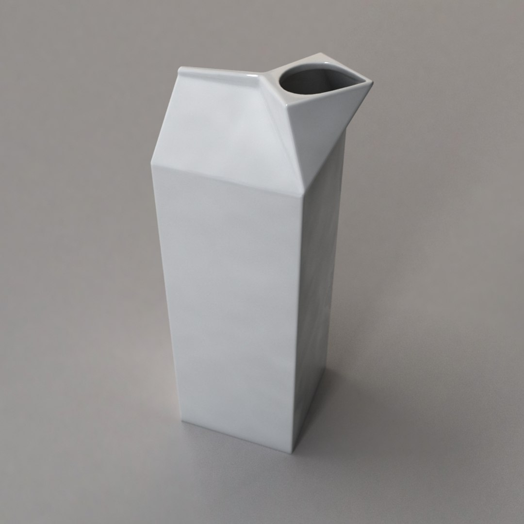 3D milk box porcelain - TurboSquid 1610859