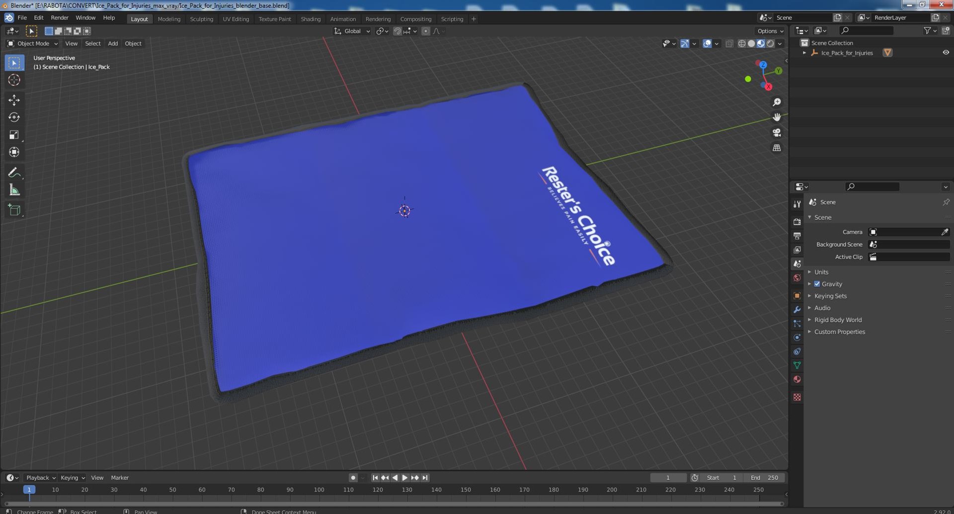 Ice Pack For Injuries 3D Model - TurboSquid 2161275
