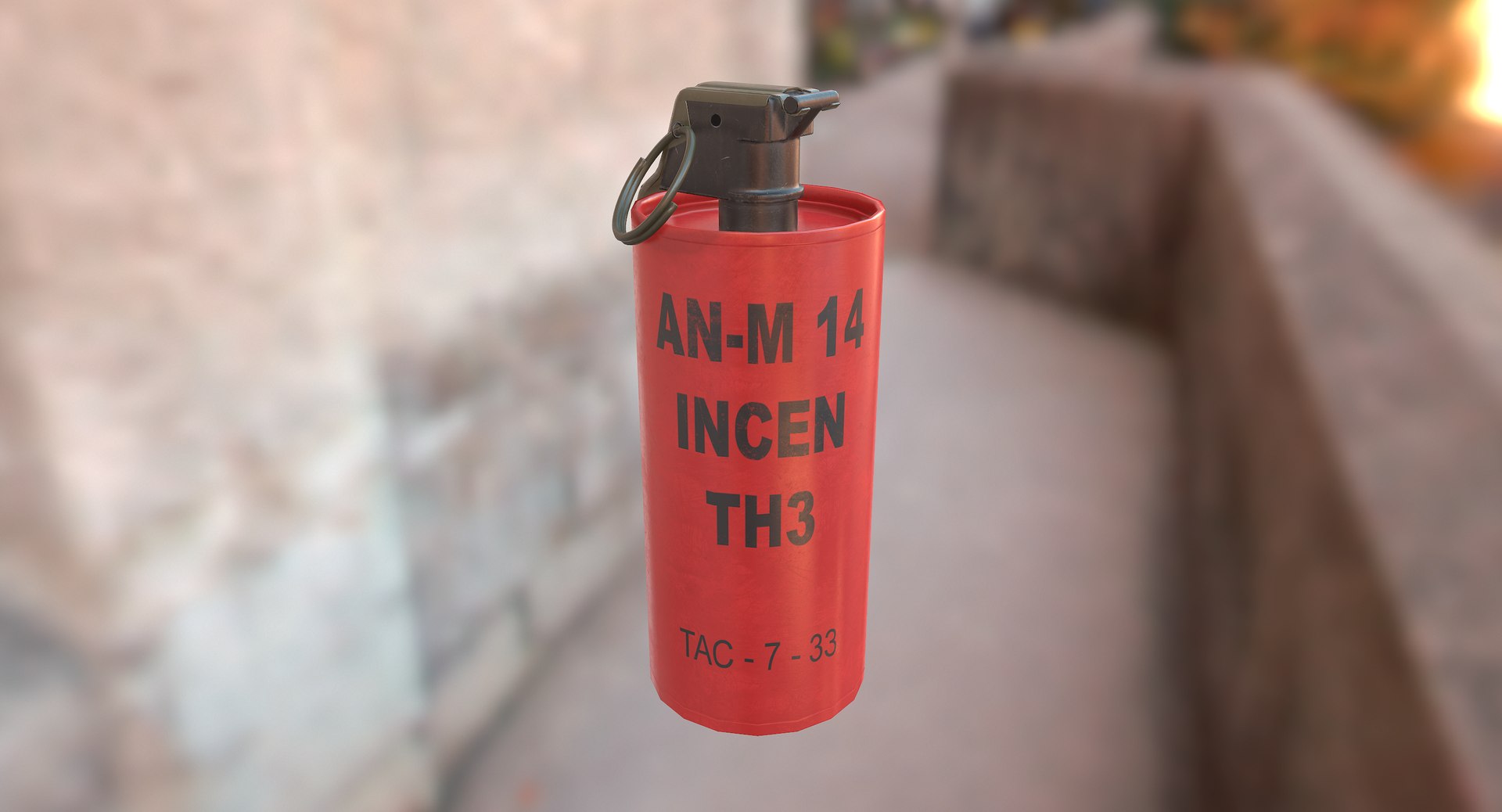 Incendiary Grenade 3d Model