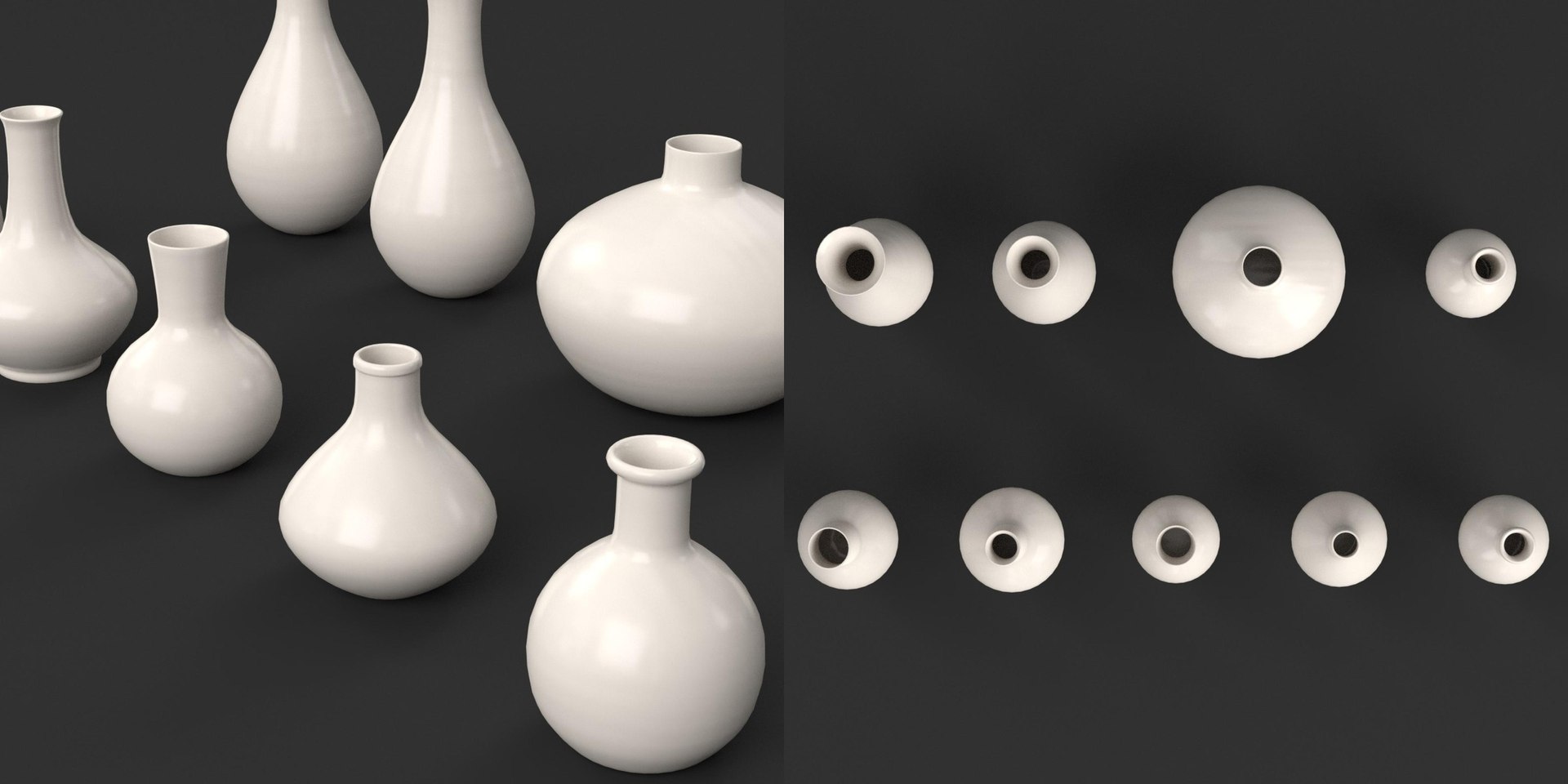 3D Model Ceramic Ampoule Vases - TurboSquid 2018062