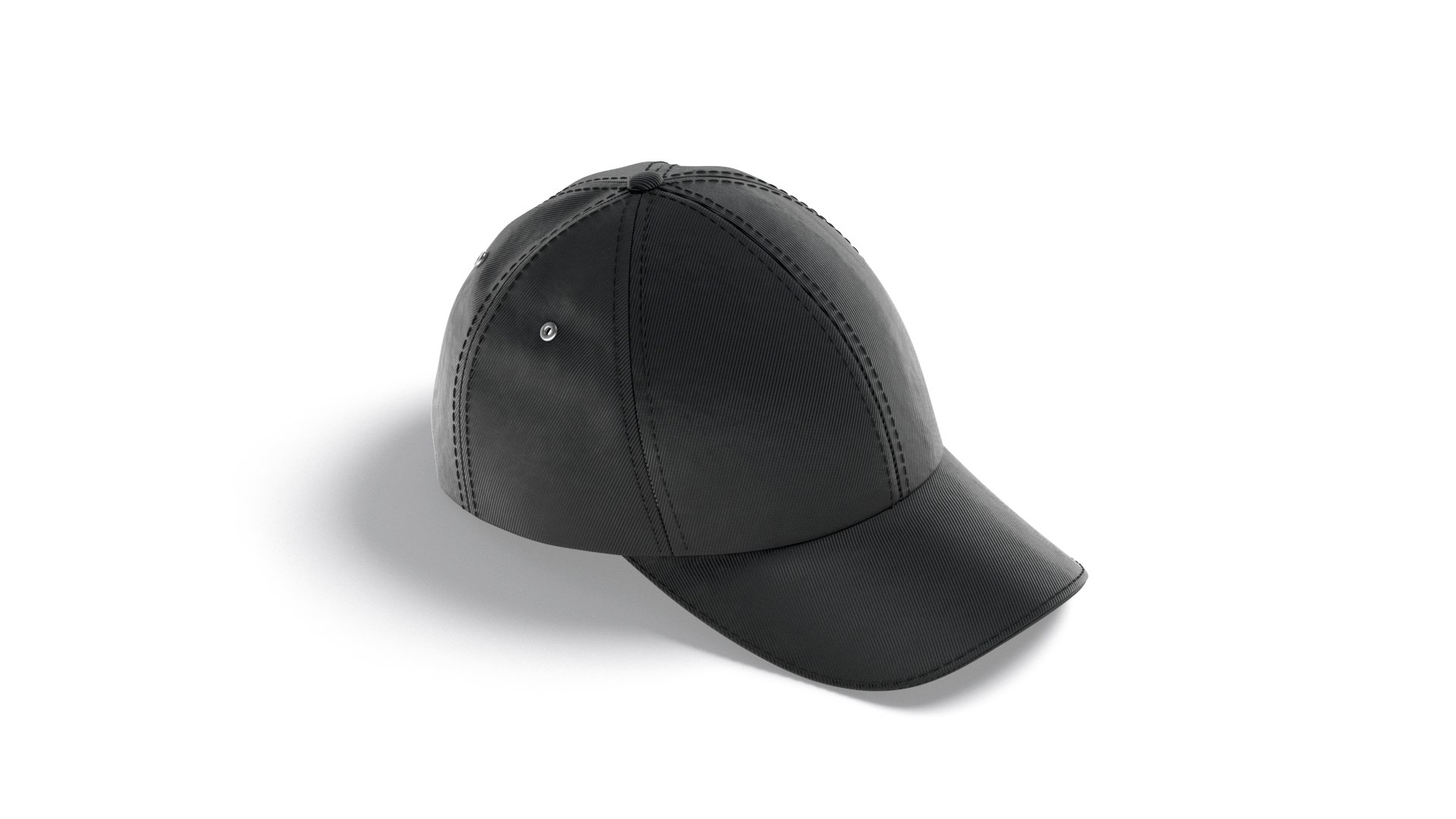 Black Baseball Cap - Sport Hat With Visor 3D Model - TurboSquid 2239593