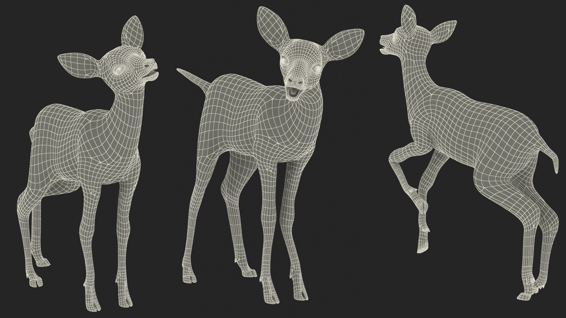 3D White-Tailed Fawn Deer Fur Rigged For Cinema 4D - TurboSquid 2415918