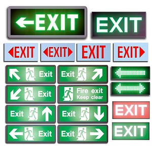 3D model exit sign - TurboSquid 1692260