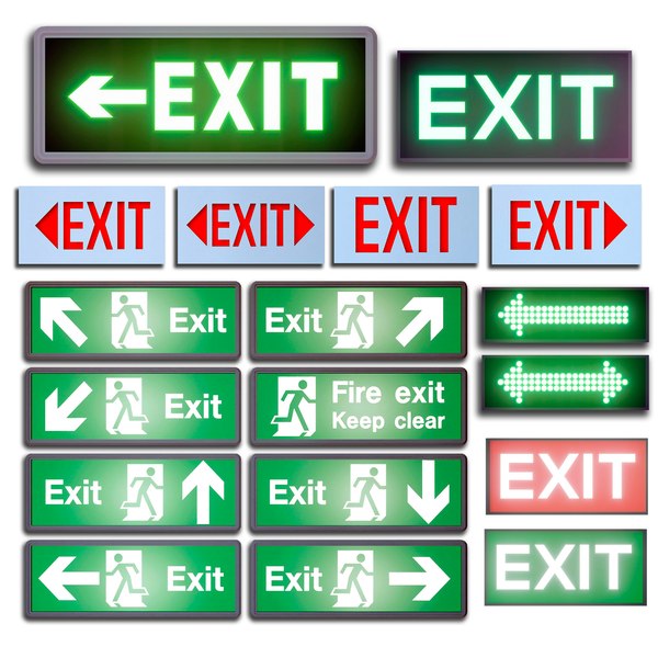 Exit Sign 3D Models for Download | TurboSquid