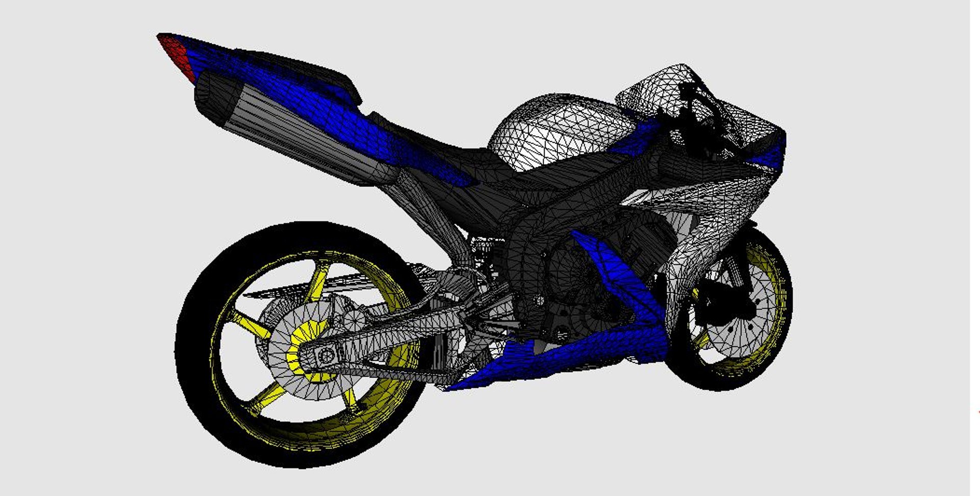 Yamaha R1 2006 3d Model