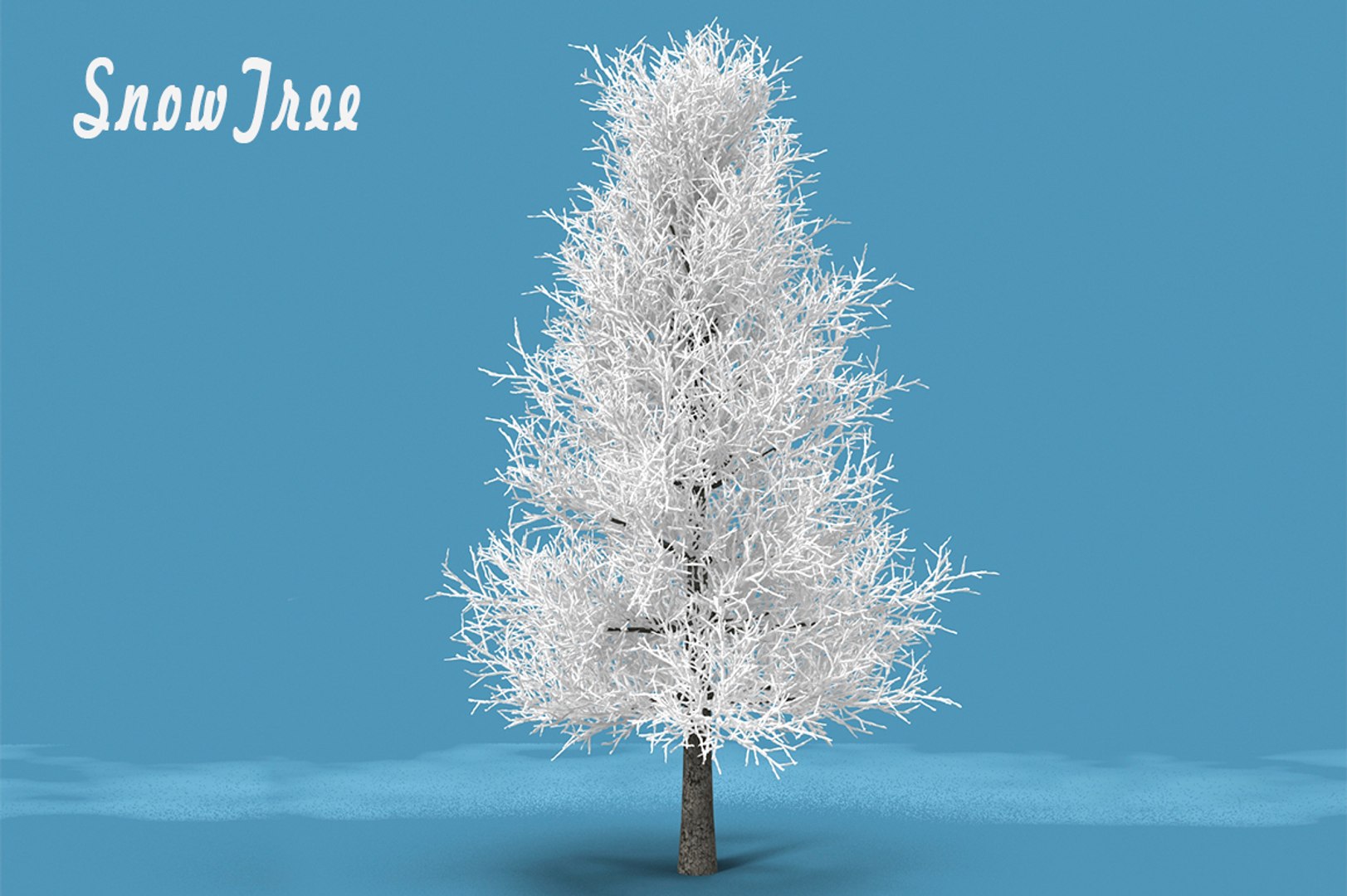 3d Snow Tree Model