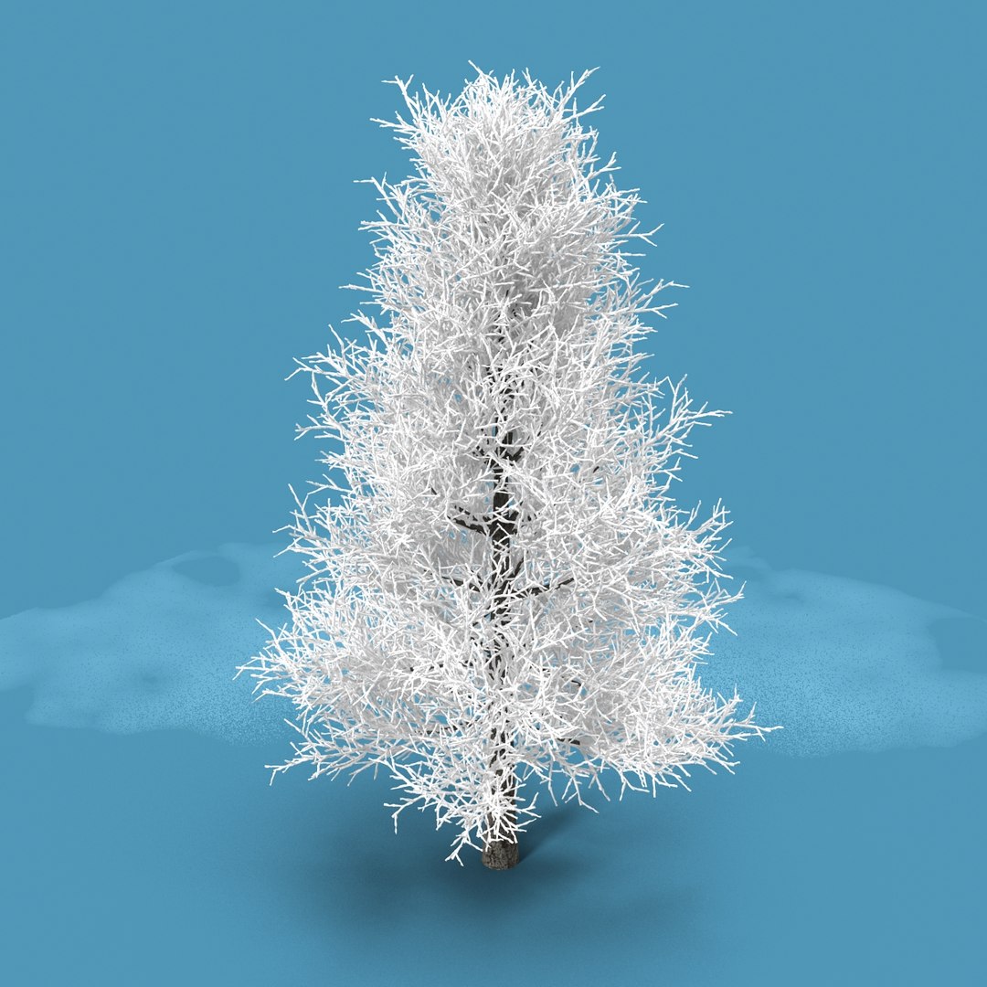 3d Snow Tree Model
