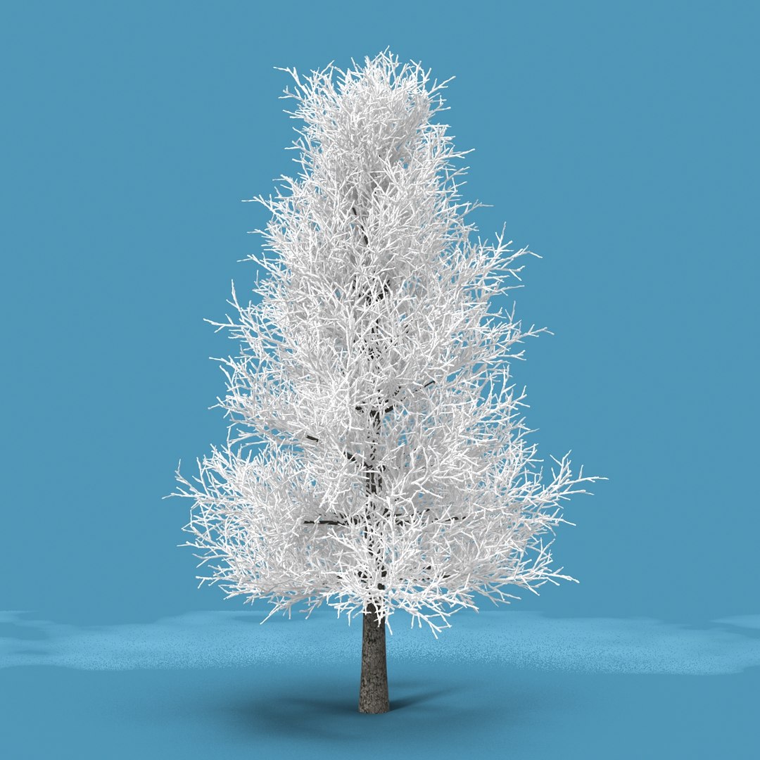 3d Snow Tree Model