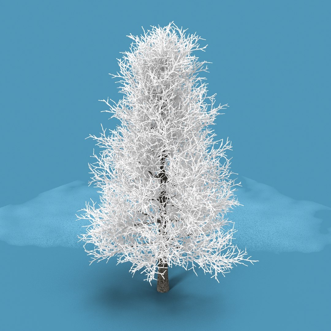 3d Snow Tree Model