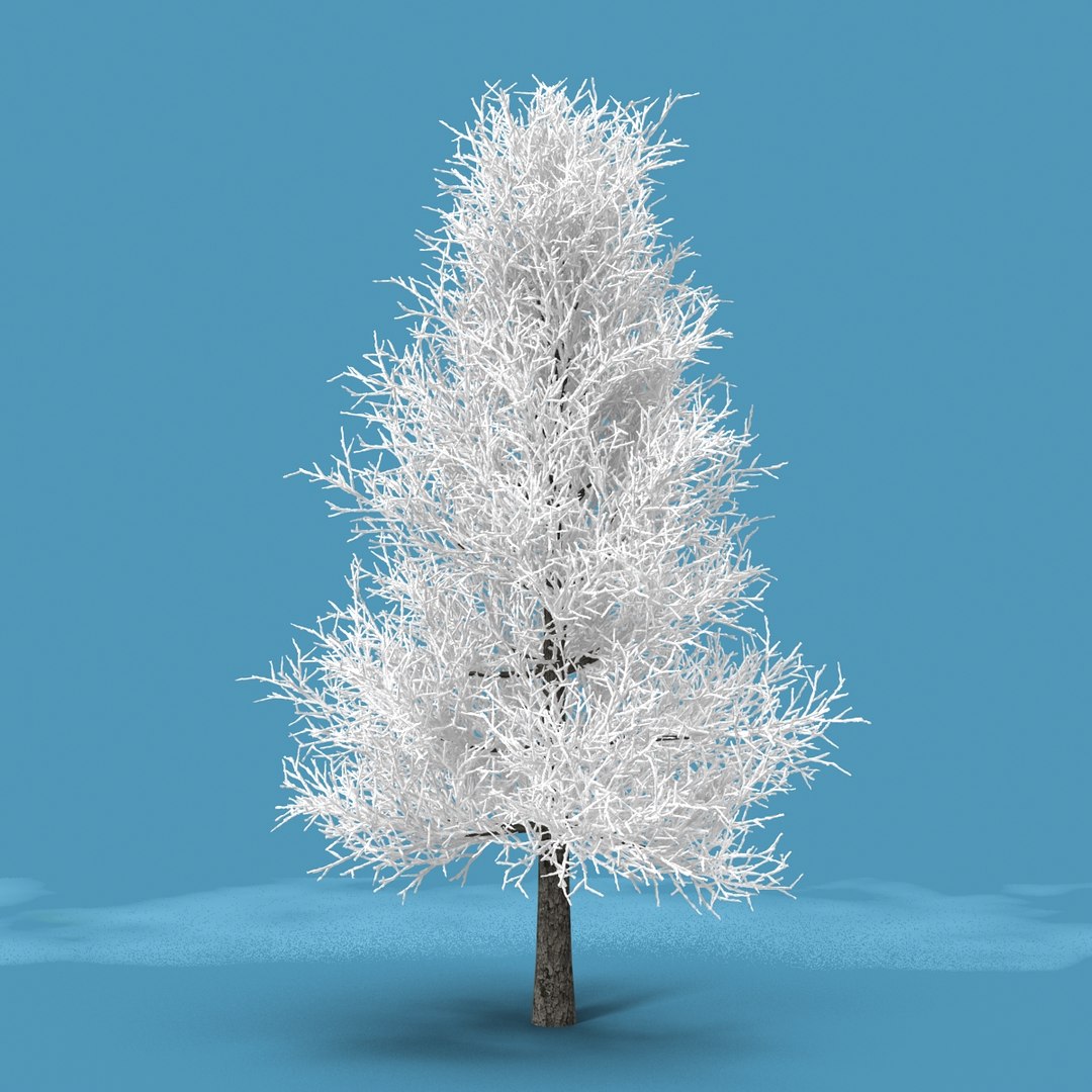 3d Snow Tree Model