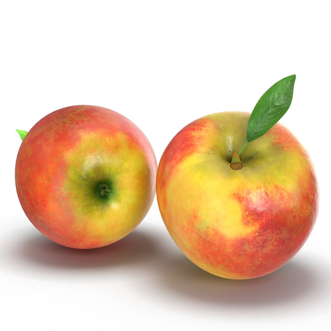 apple fruit 3d obj