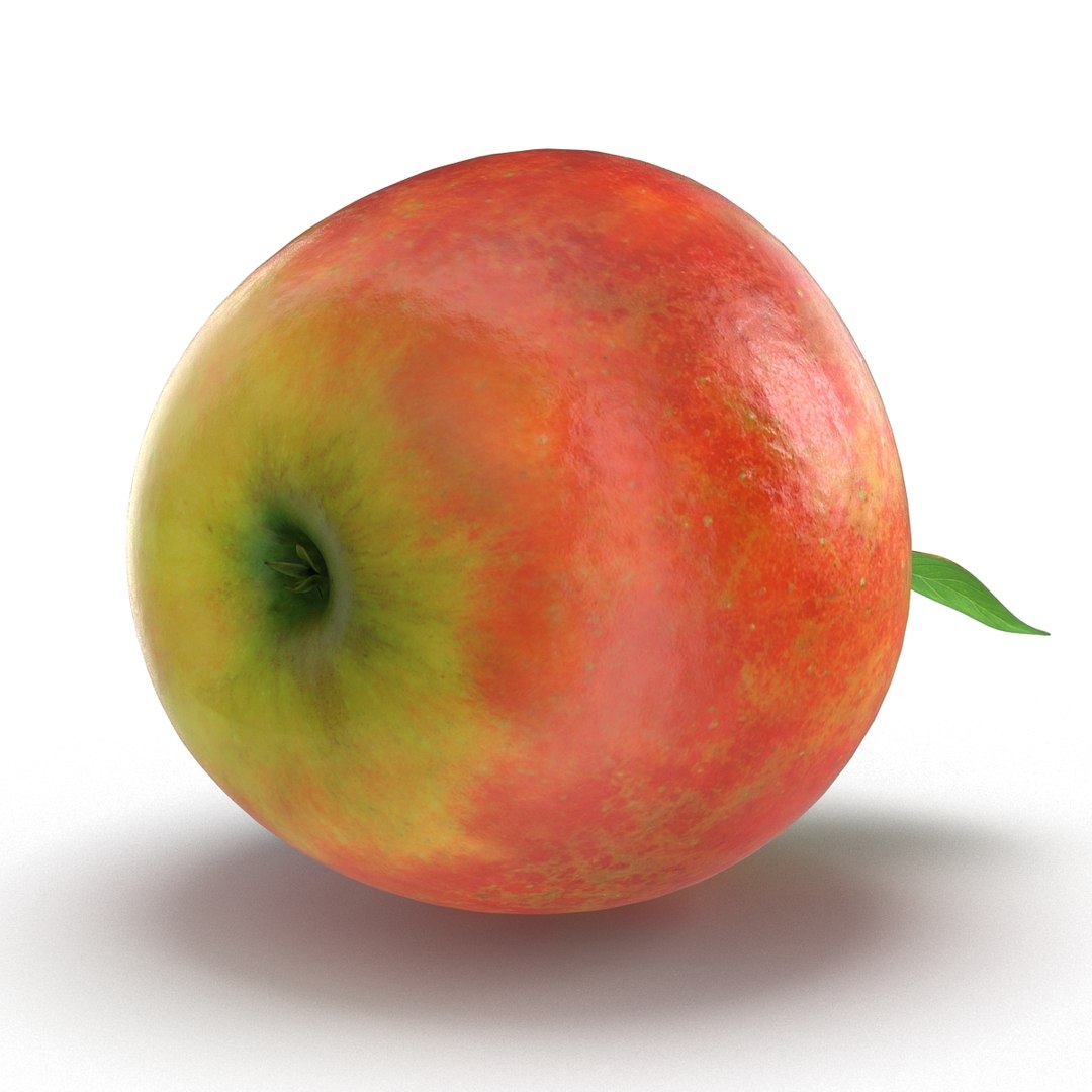 apple fruit 3d obj
