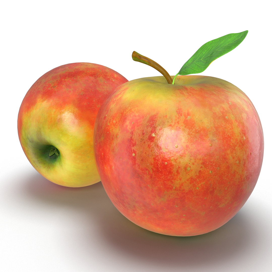 apple fruit 3d obj