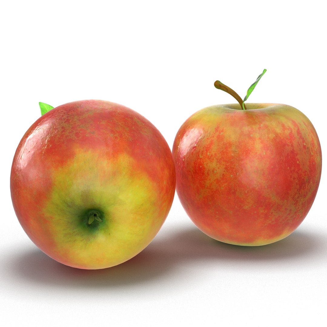 apple fruit 3d obj
