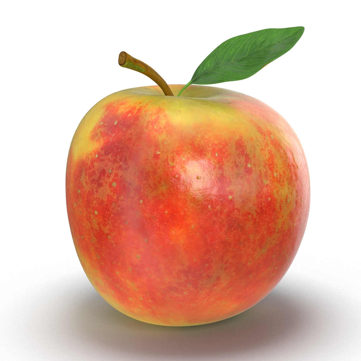 apple fruit 3d obj