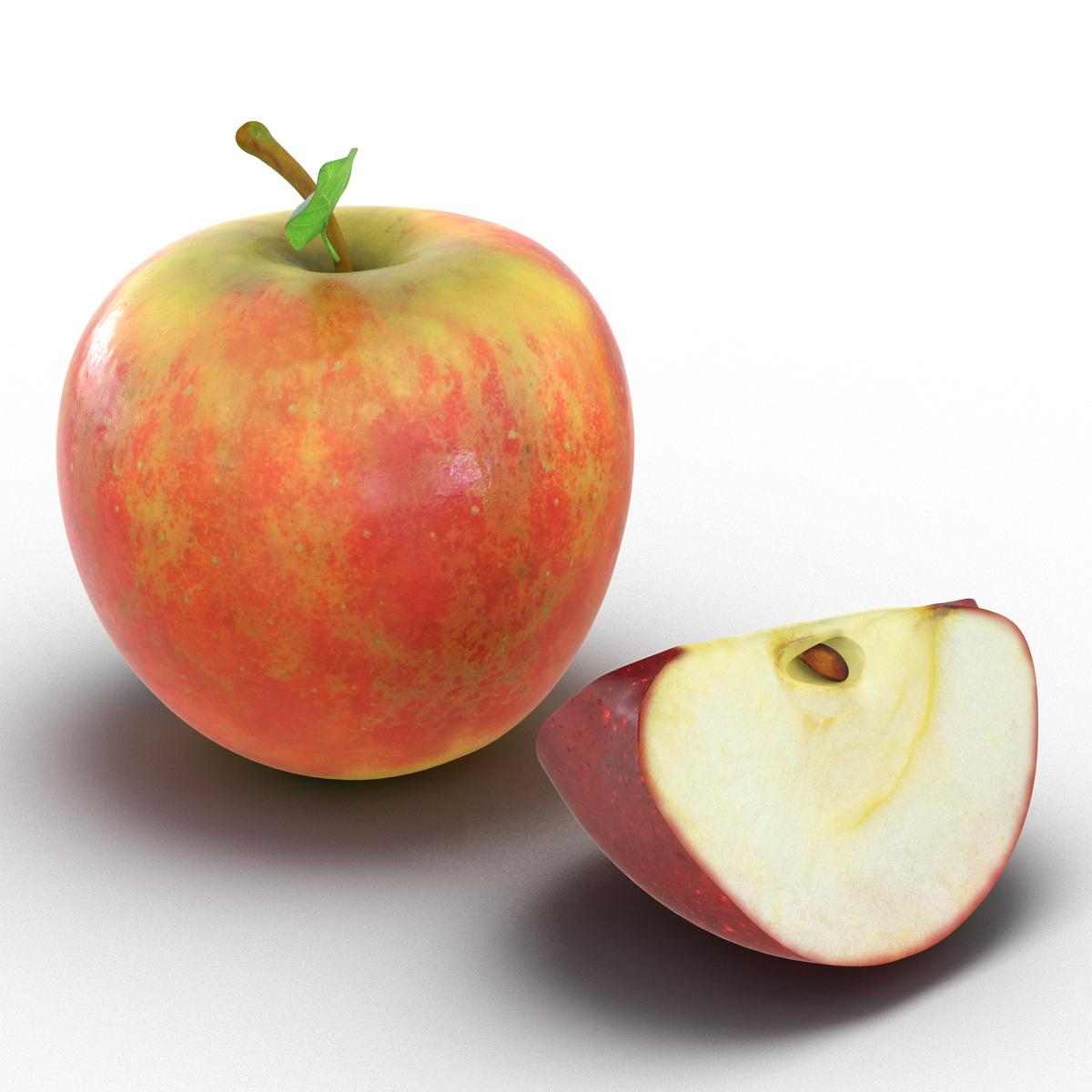 apple fruit 3d obj