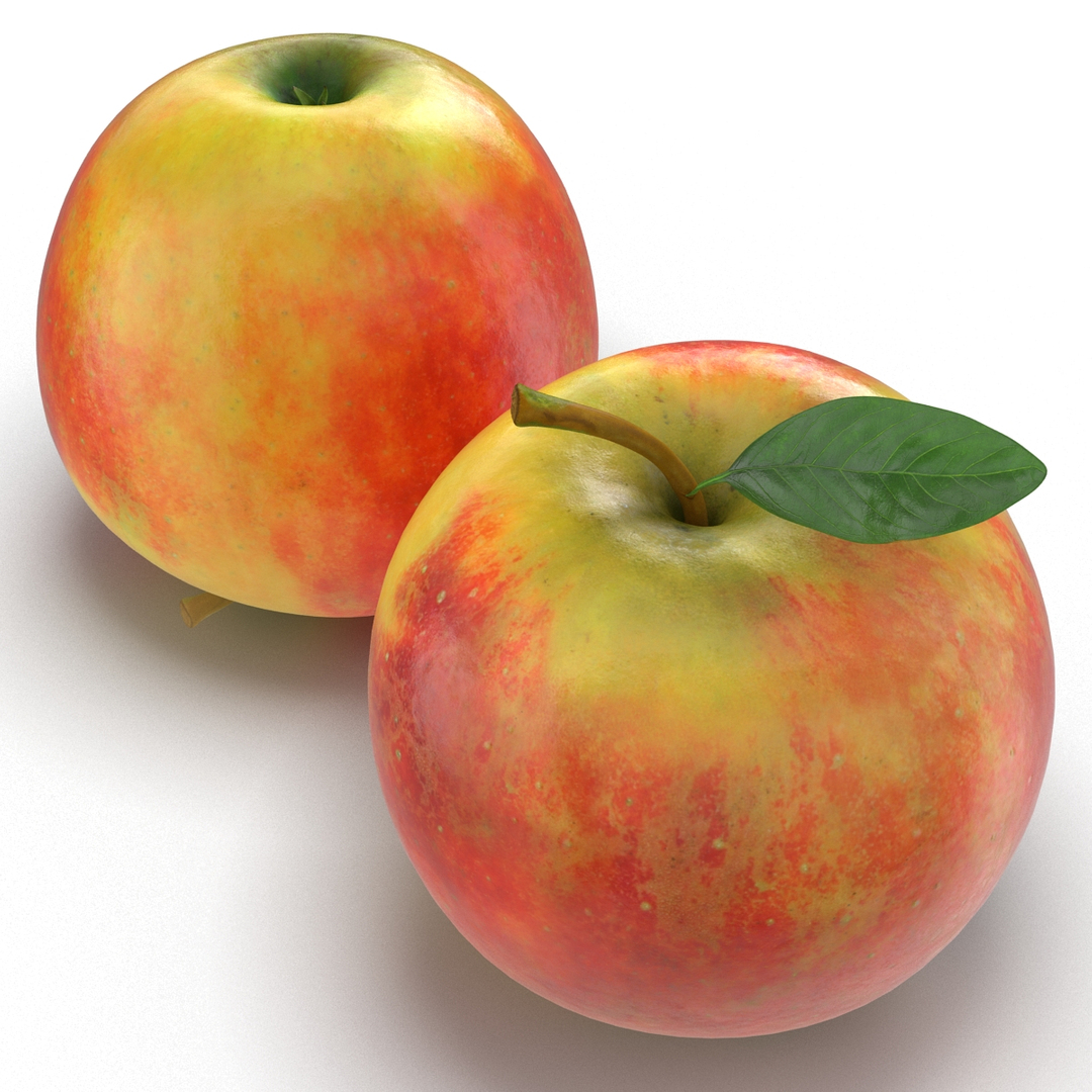 apple fruit 3d obj