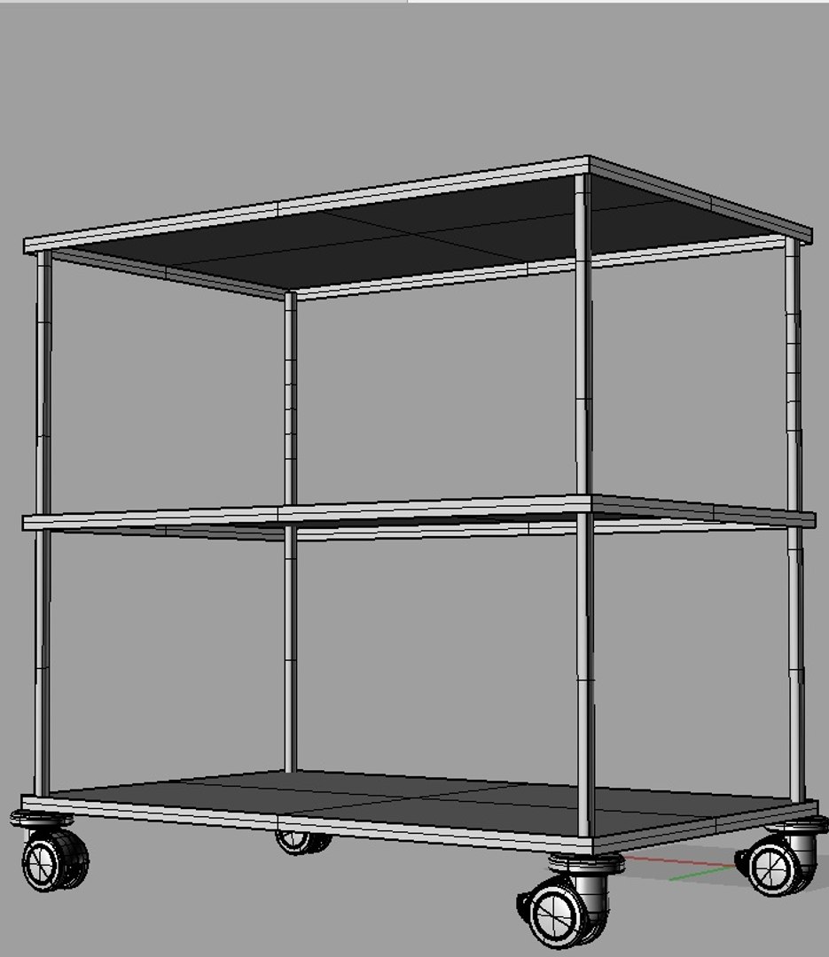 3d Model Trolley Car Stainless Steel