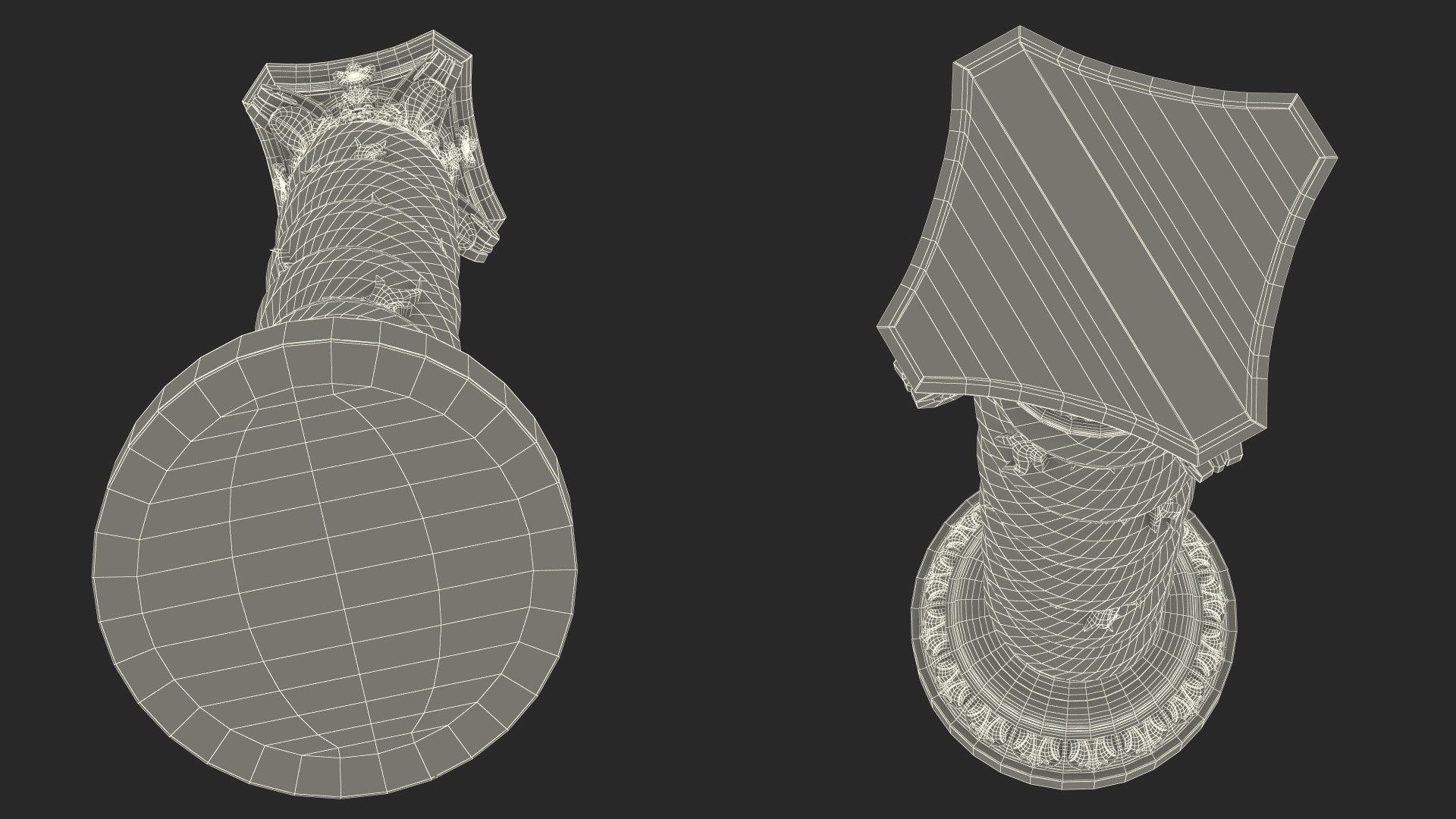 3D Model Baroque Twisted Column With Vine Decoration - TurboSquid 2219468