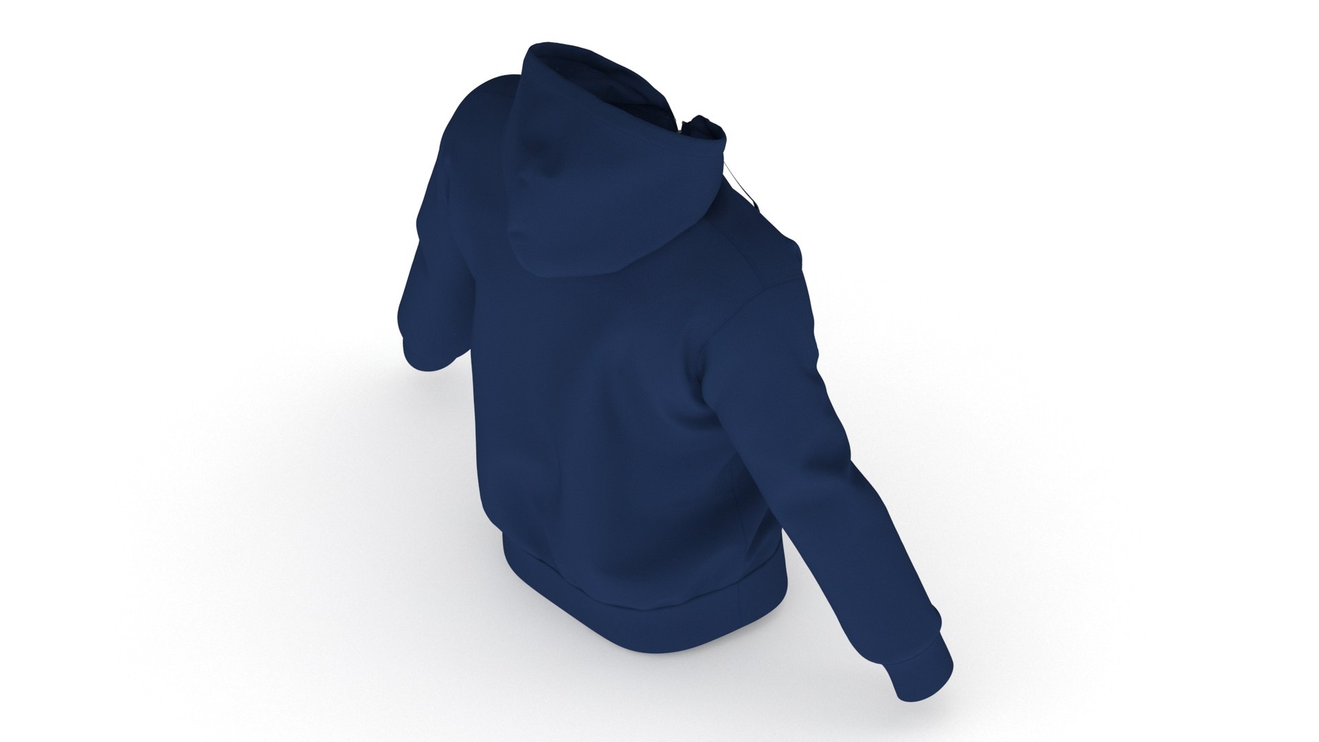 Hoodie Zip Generic Navy Blue 3D Model - TurboSquid 2140280