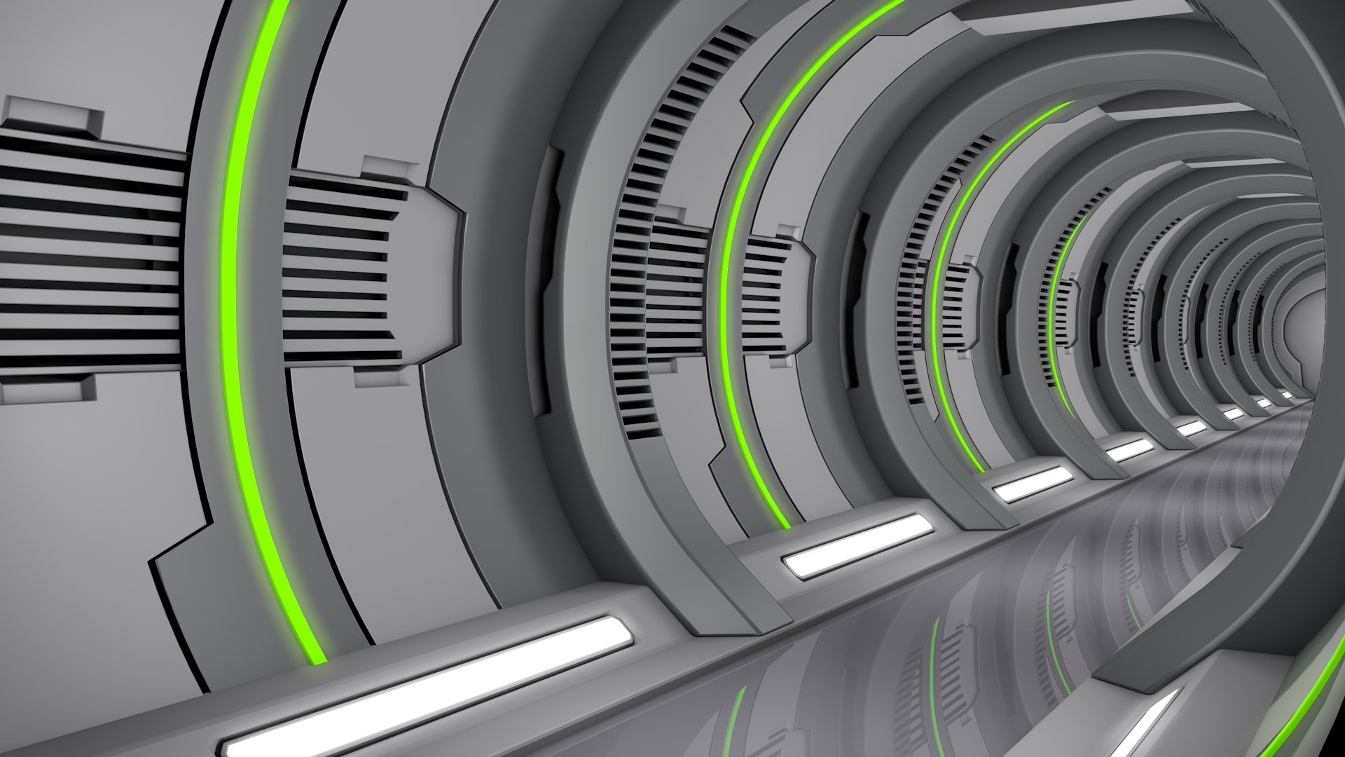 Sci Fi Corridor 3D Model - TurboSquid 2351196