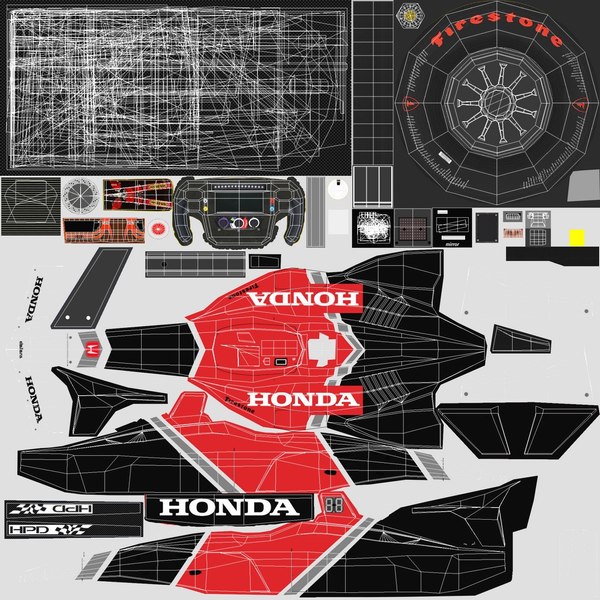 Generic indycar honda season 3D model - TurboSquid 1190558