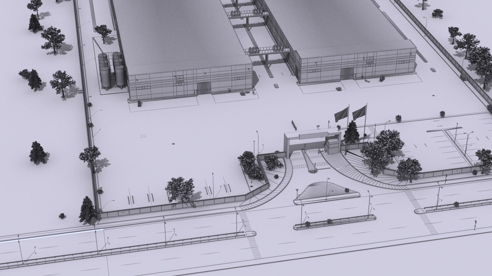 Warehouse Factoy Scane model - TurboSquid 1737179