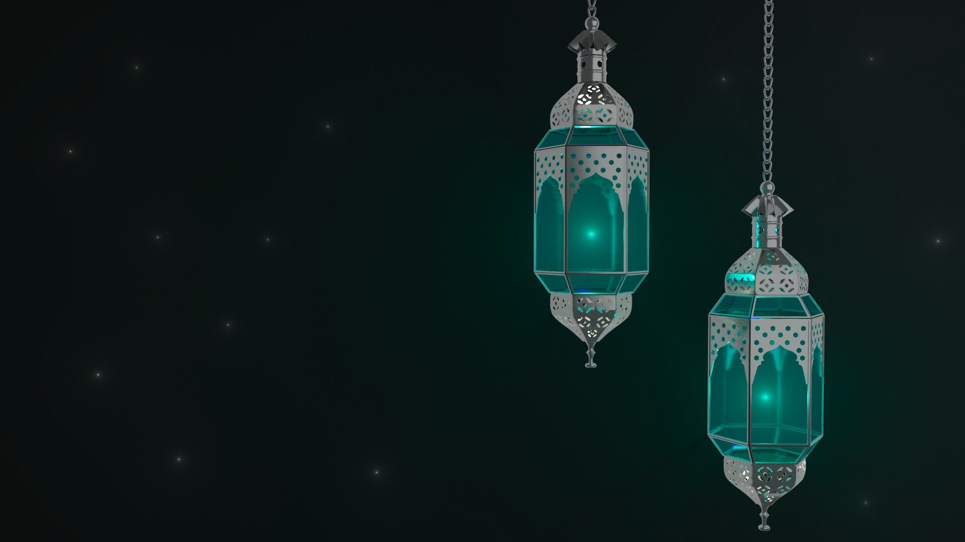3D Blue Ramadan Fanous Lantern Islamic - TurboSquid 2369377