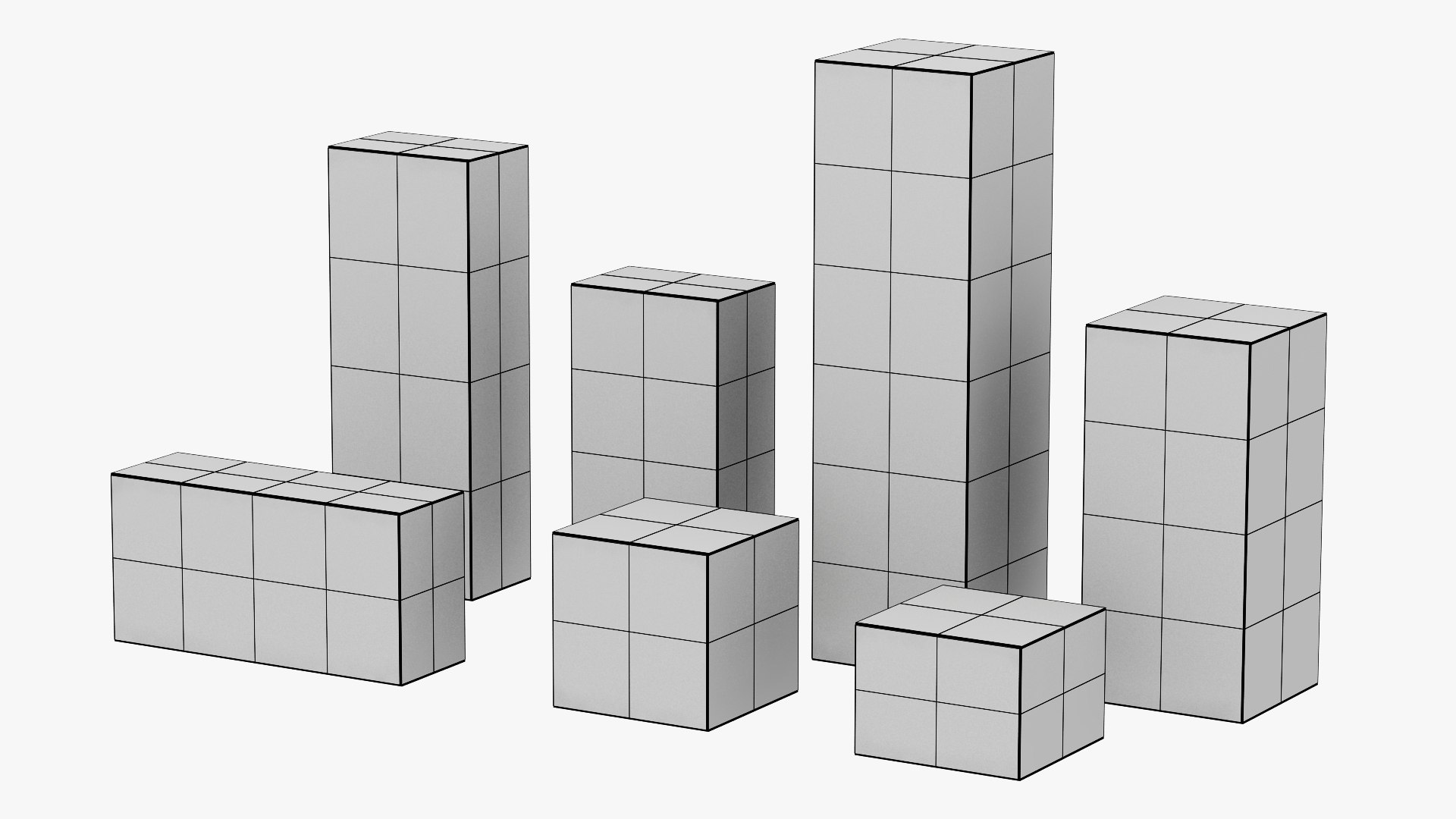 3D boxes set 02 - TurboSquid 1644286