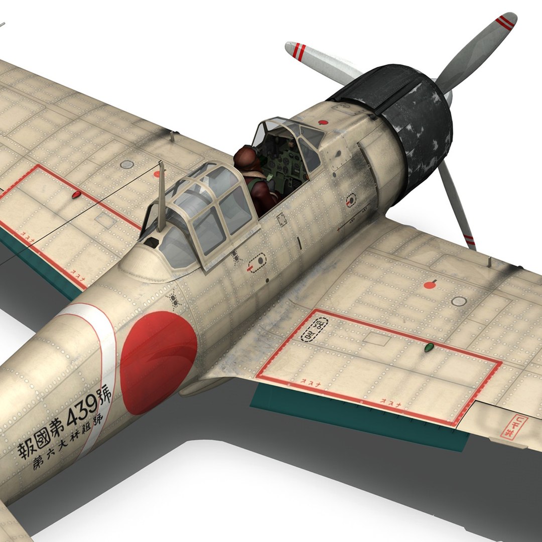 Mitsubishi A6m2 Zero - 3d C4d