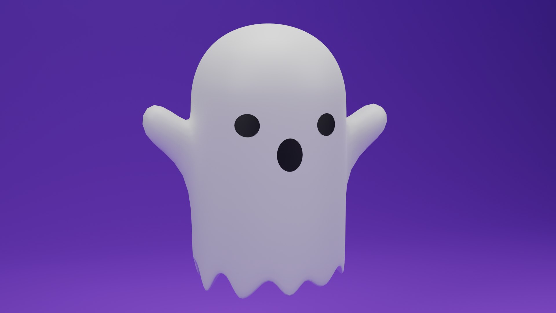 3D Cartoon Cute Ghost model - TurboSquid 1829302