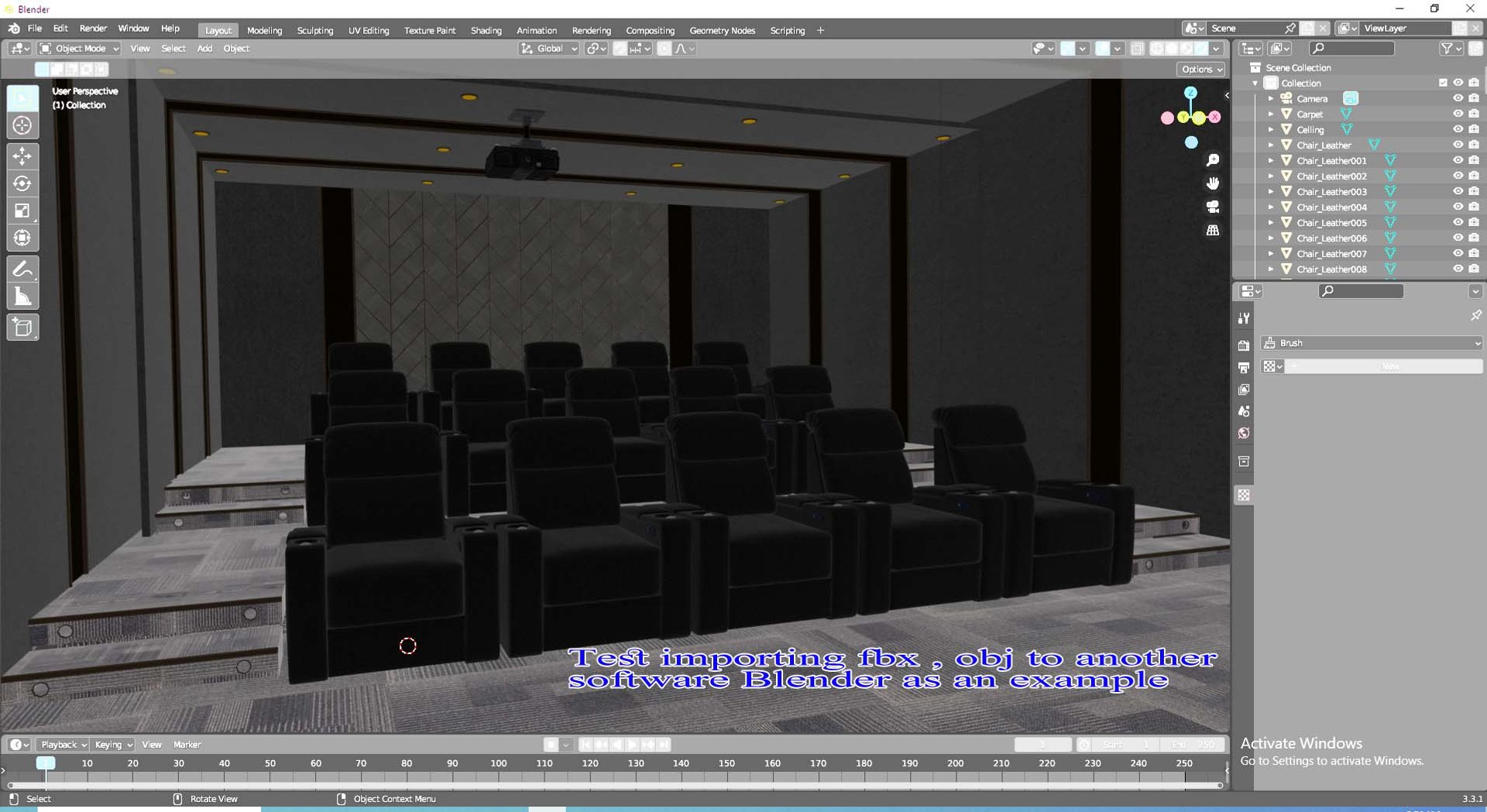Detailed Home Cinema Interior 3D - TurboSquid 2068339
