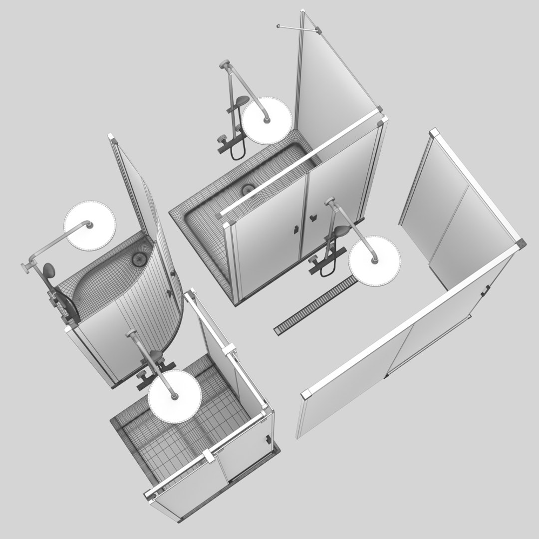 3D Model Radaway Shower Set 50 - TurboSquid 1435119