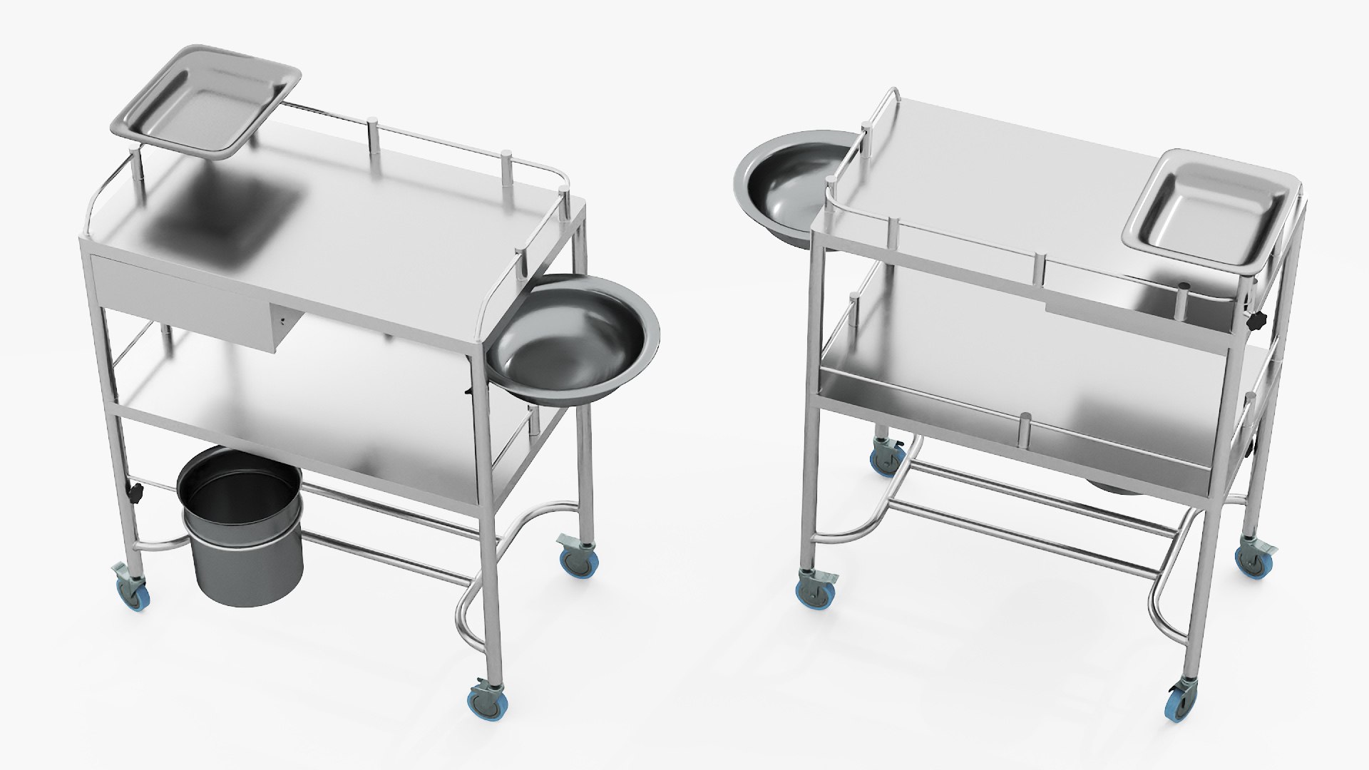 Medical Cart With Obstetrical Forceps And Instruments Model ...